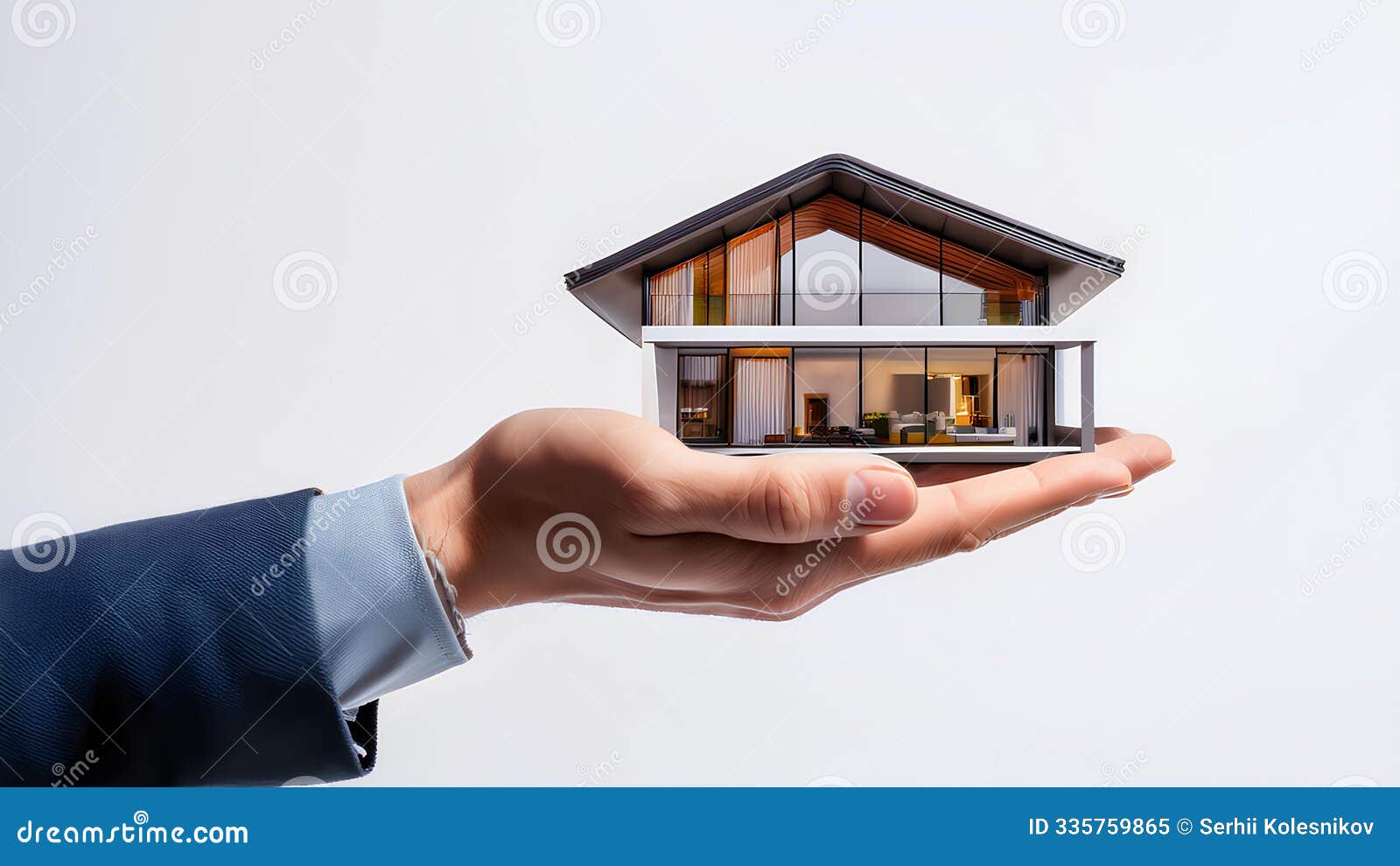 Real Estate Architectural Project, Building Model in Architect Hand ...