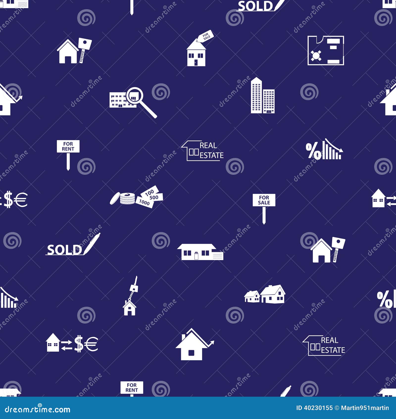 Real Estate Blue Pattern Eps10 Stock Vector - Illustration of sell ...