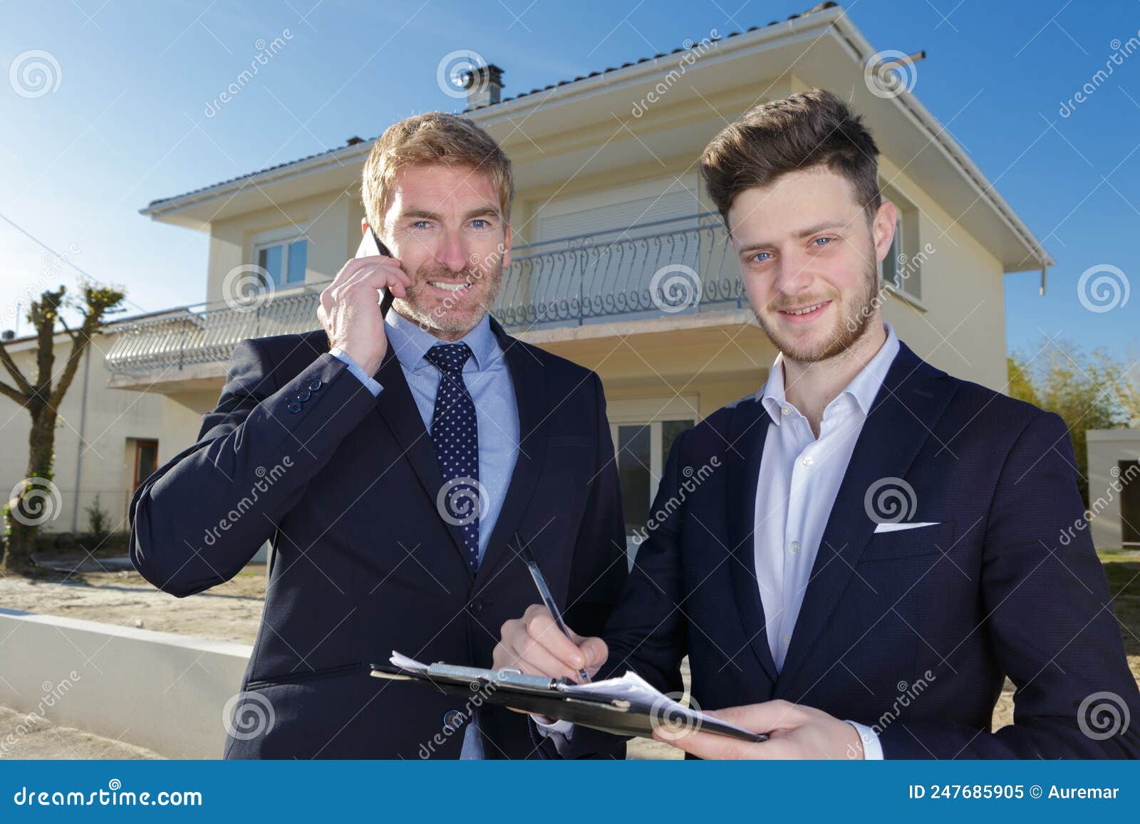 Real Estate Broker and Intern Stock Image - Image of value, estate ...