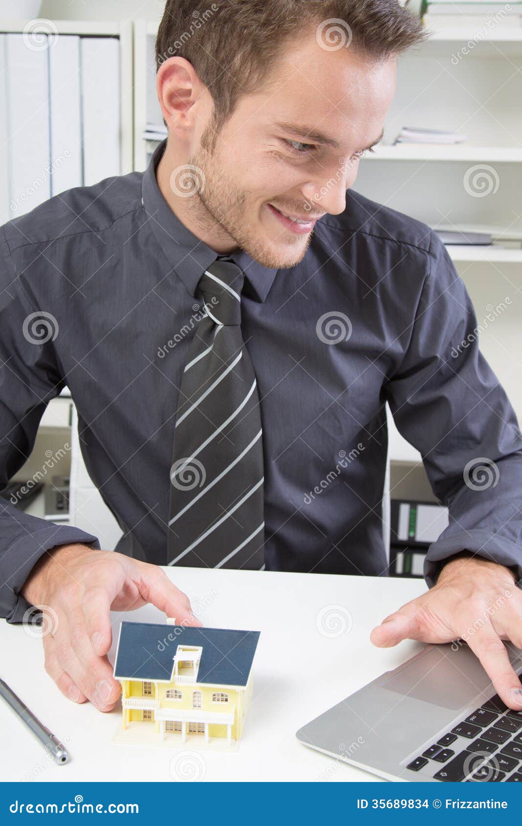 Real Estate Broker at Office Stock Photo - Image of home, house: 35689834