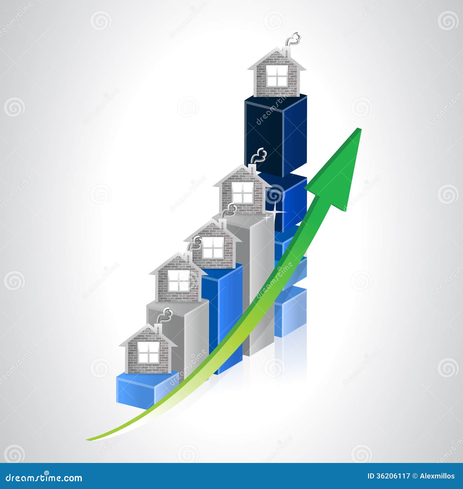 Real Estate Business Graph Illustration Stock Illustration ...