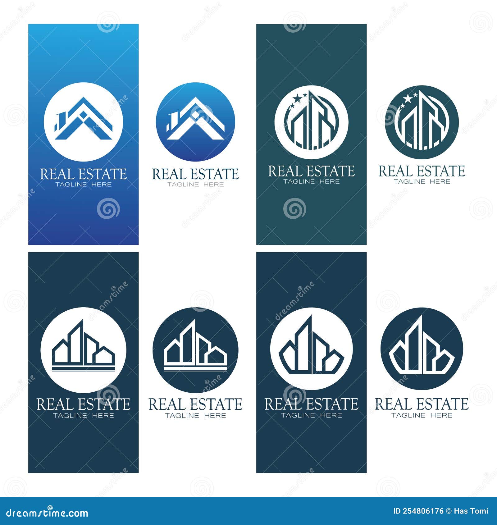 Real Estate Business Logo Vector Illustration Design Stock Vector ...