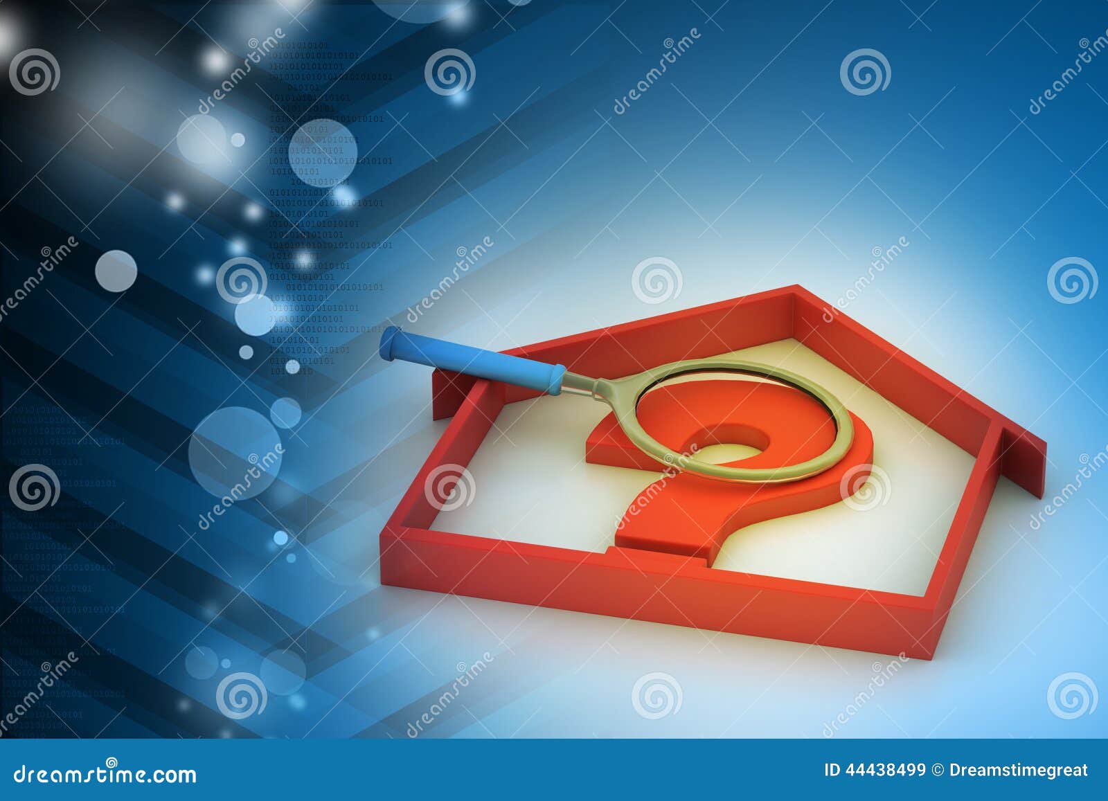 Real Estate Business with Question Mark Stock Illustration ...