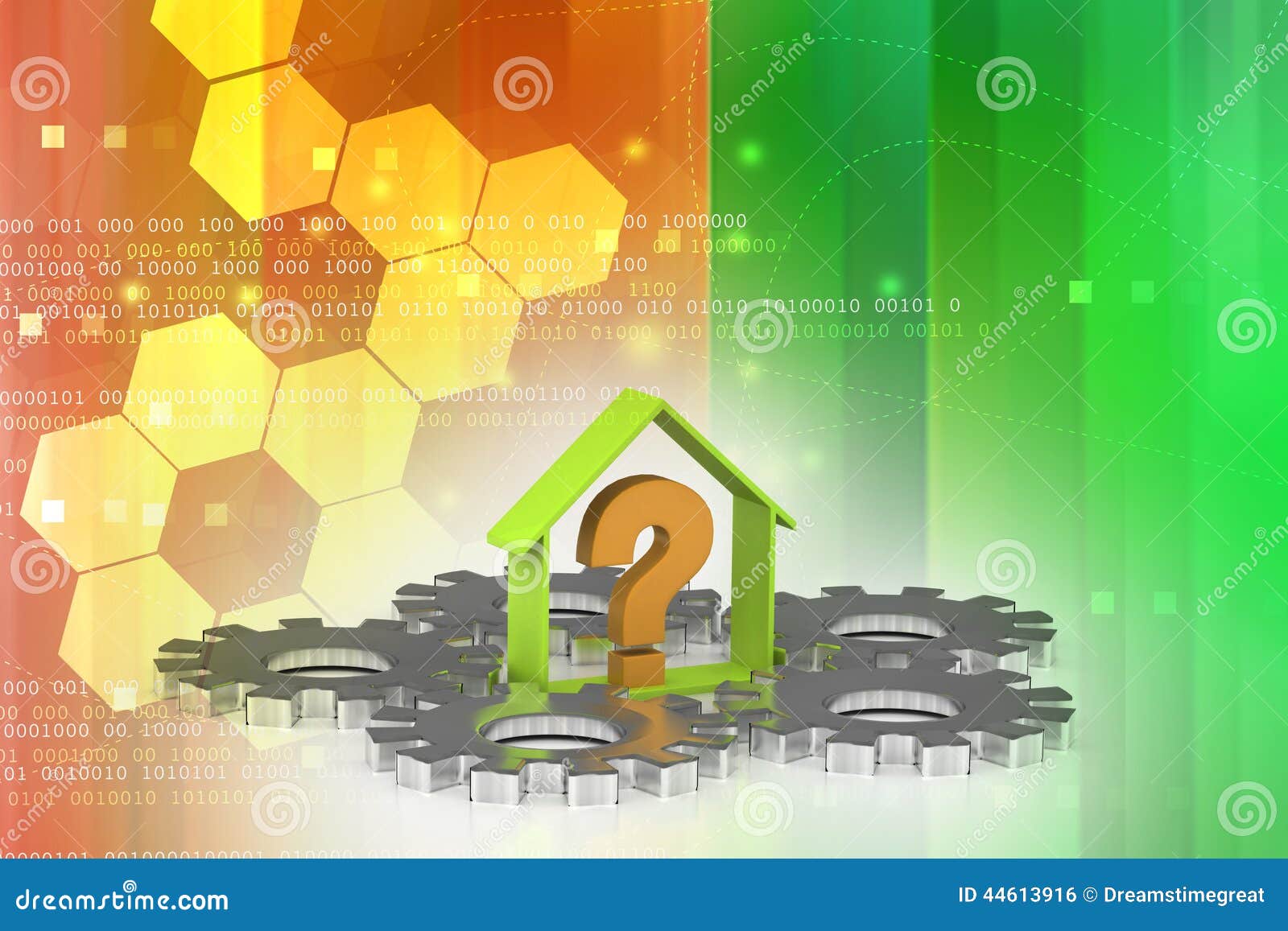 Real Estate Business with Question Mark Stock Illustration ...