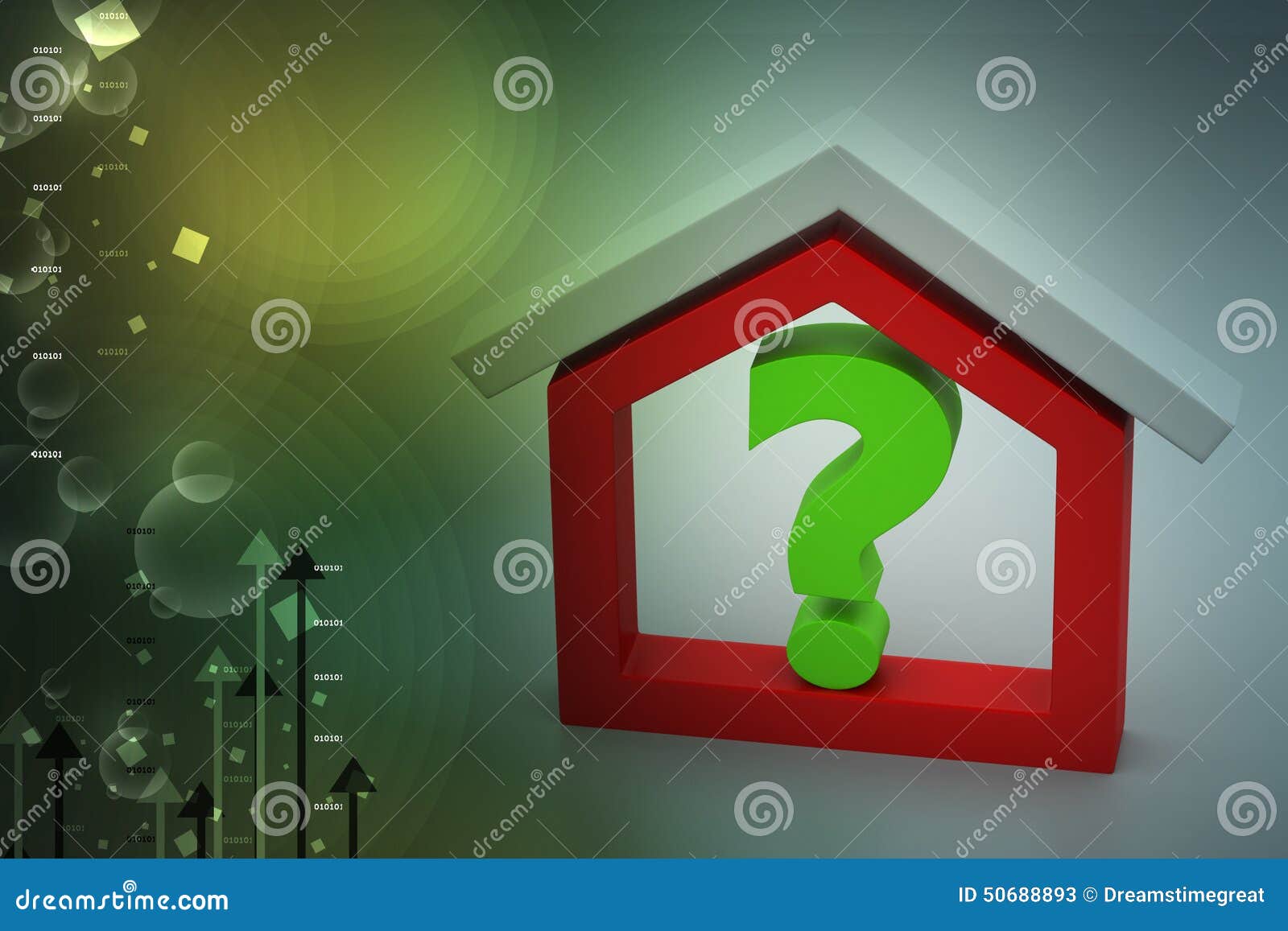 Real Estate Business with Question Mark Stock Illustration ...