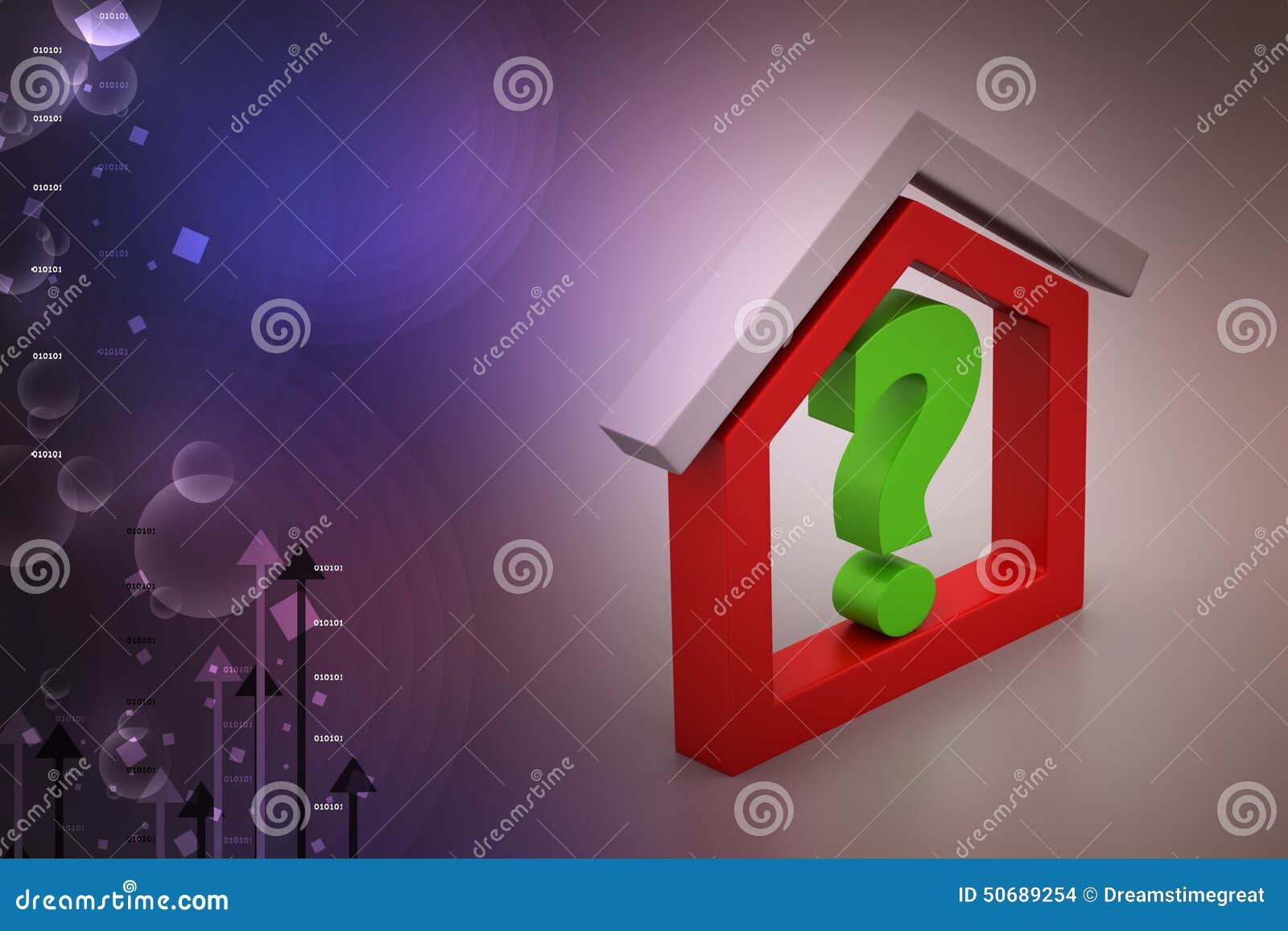 Real Estate Business with Question Mark Stock Illustration ...