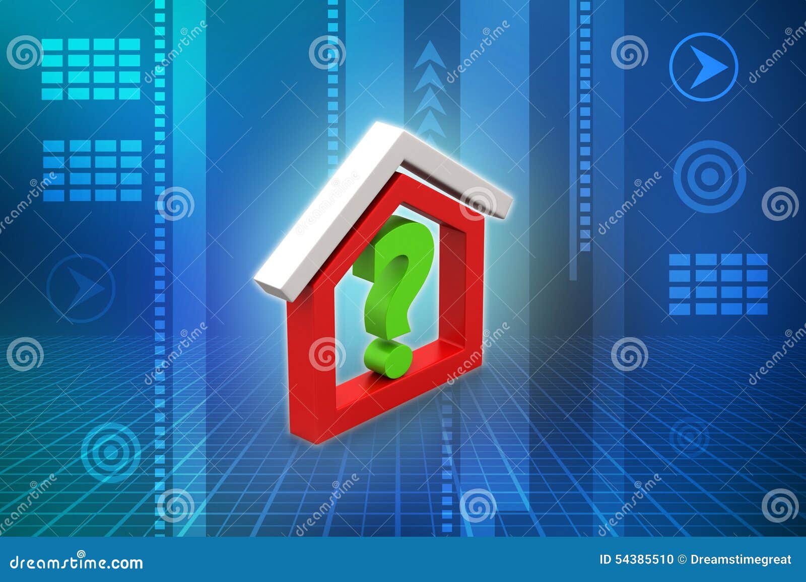 Real Estate Business with Question Mark Stock Illustration ...
