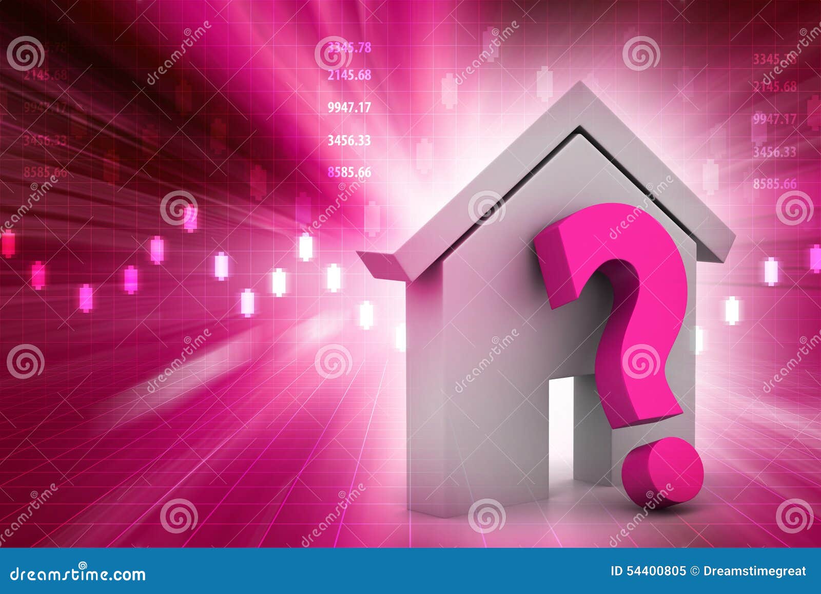 Real Estate Business with Question Mark Stock Illustration ...