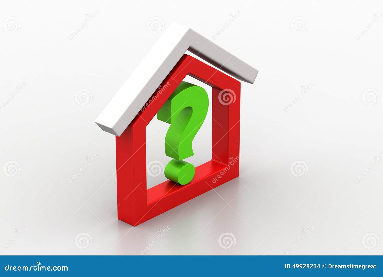 Real Estate Business with Question Mark Stock Illustration ...