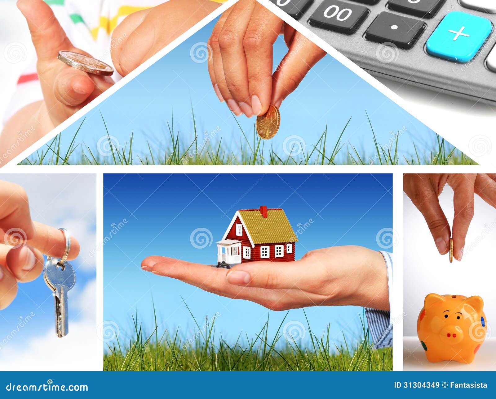 Real estate collage. stock image. Image of invest, sell - 31304349