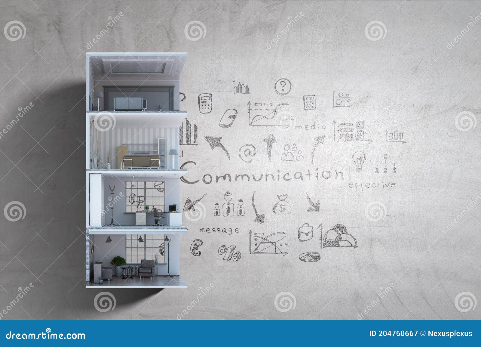 Real Estate Concept . Mixed Media Stock Image - Image of project ...