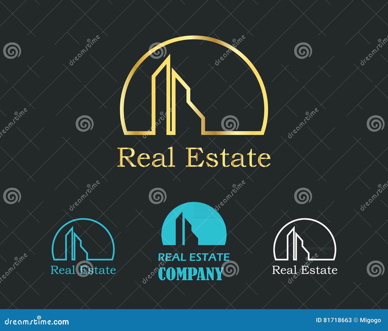 Real Estate Creative Logo Design Template. Stock Illustration ...