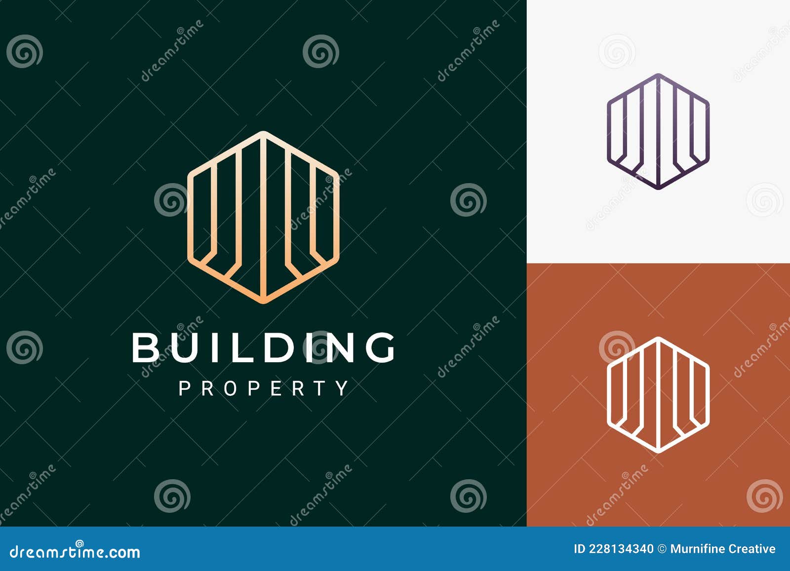 Real Estate Developer or Property Logo in Luxury and Futuristic Shape ...