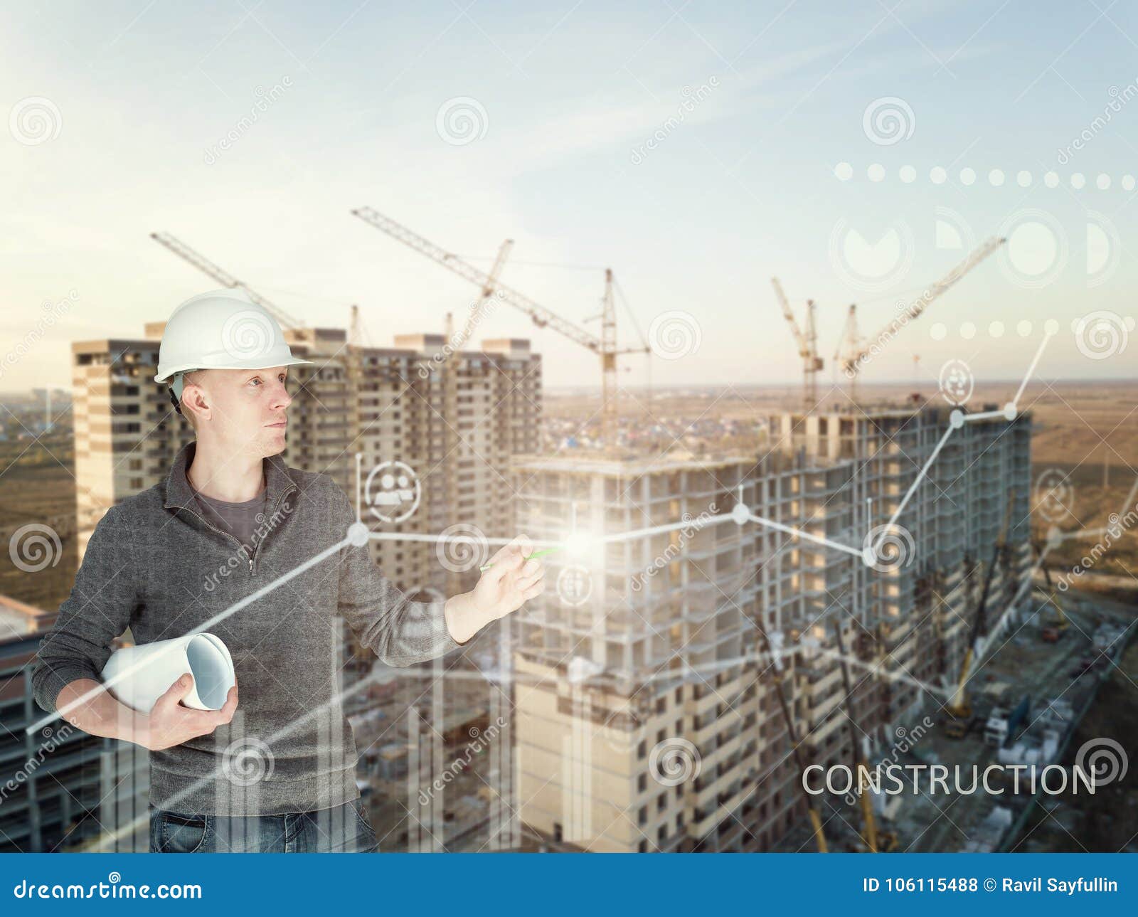 A Real Estate Development Concept Stock Photo - Image of engineering ...