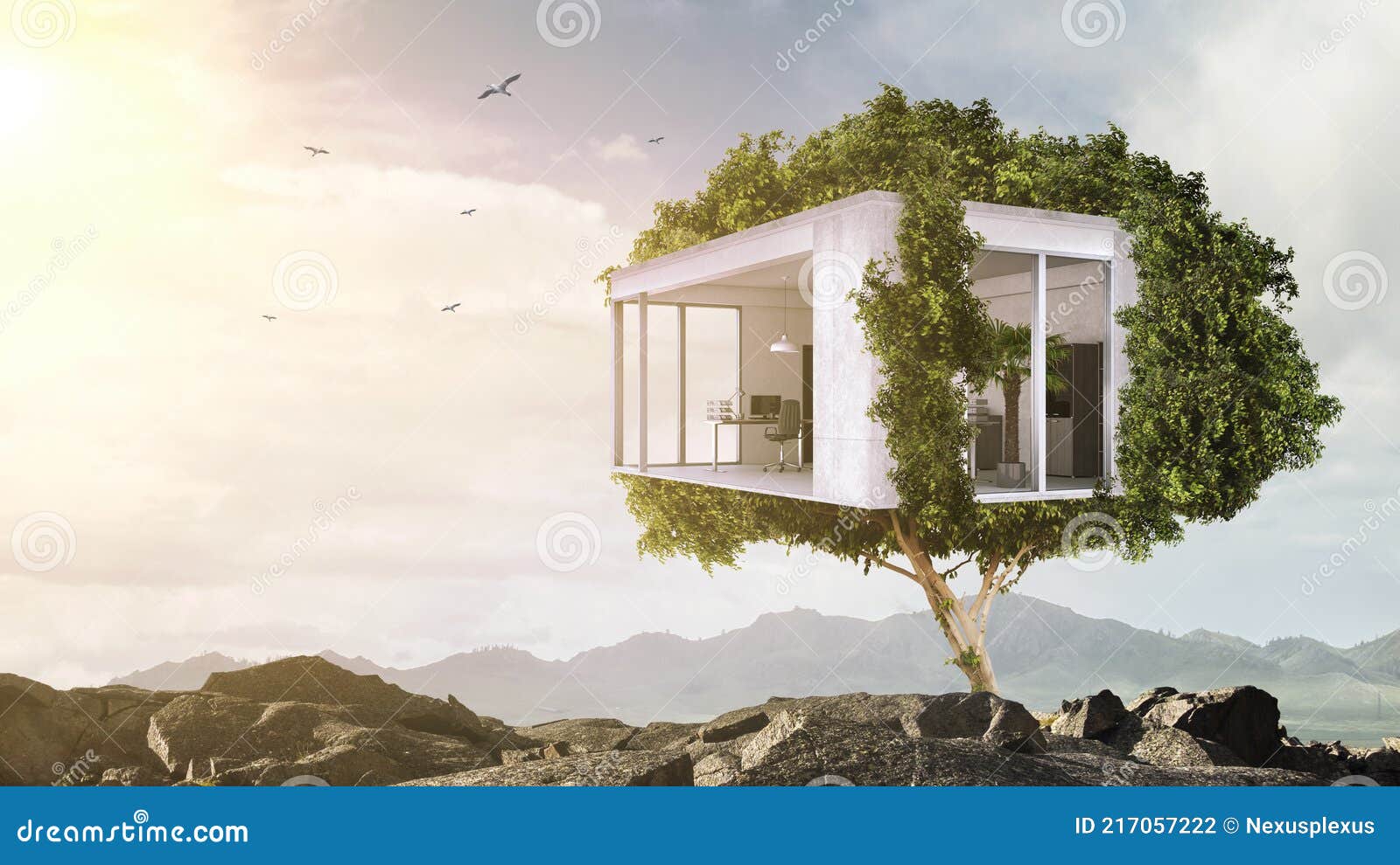 Real Estate and Ecology Concept . Mixed Media Stock Photo - Image of ...