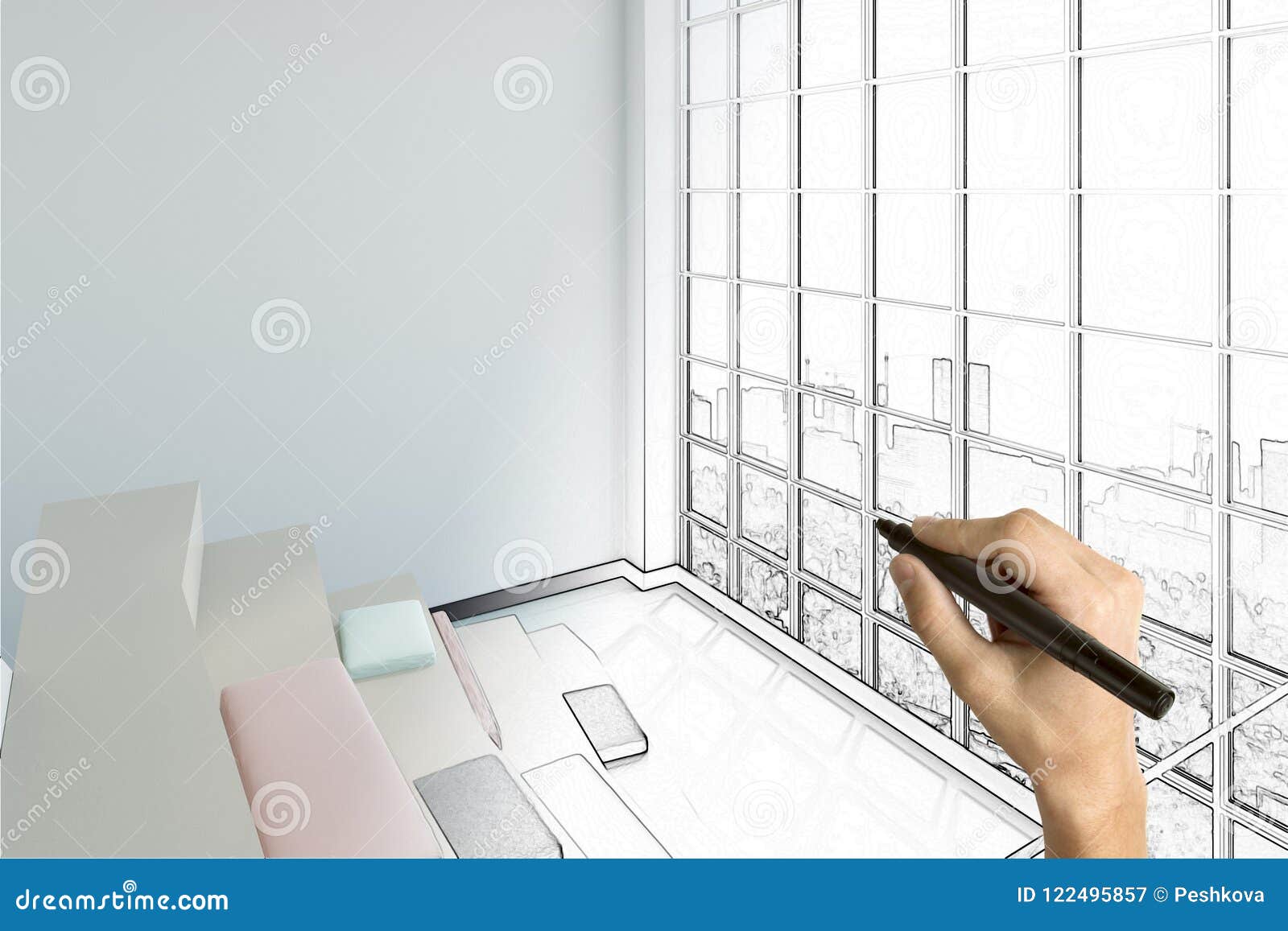 Real Estate, Engineering and Construction Concept Stock Illustration ...