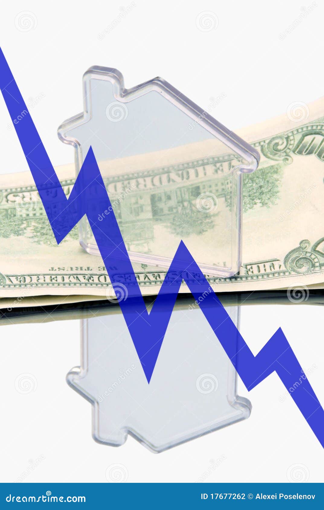 Real Estate and Finance (down) Stock Photo - Image of purchasing, model ...