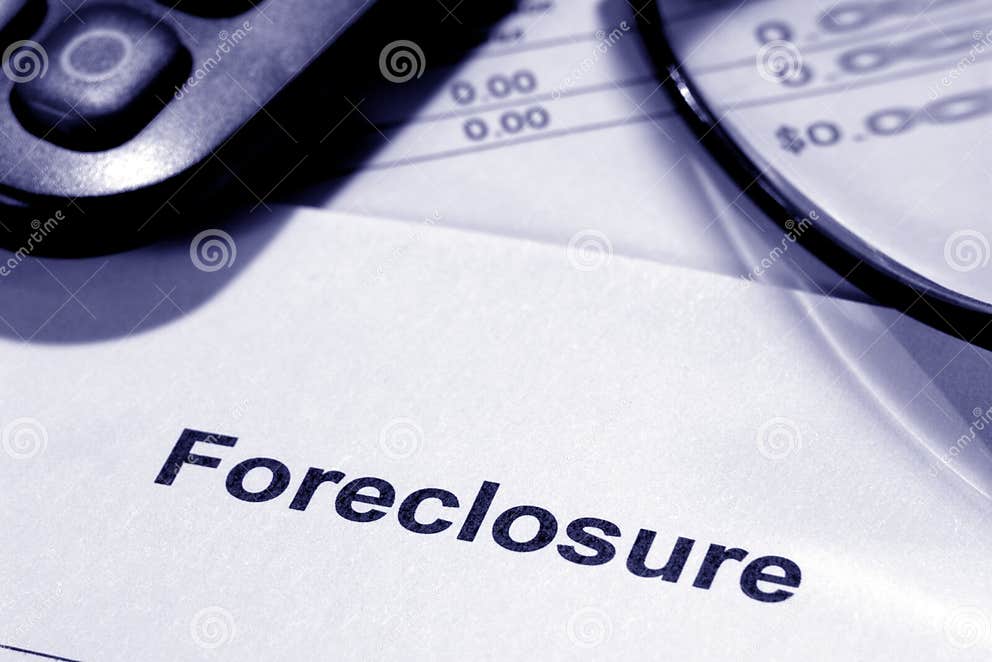 Real Estate Foreclosure Notice with Zero Number Stock Image - Image of ...