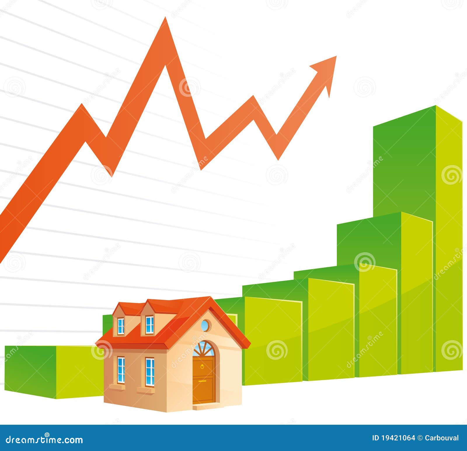 Real estate graph stock illustration. Illustration of door - 19421064