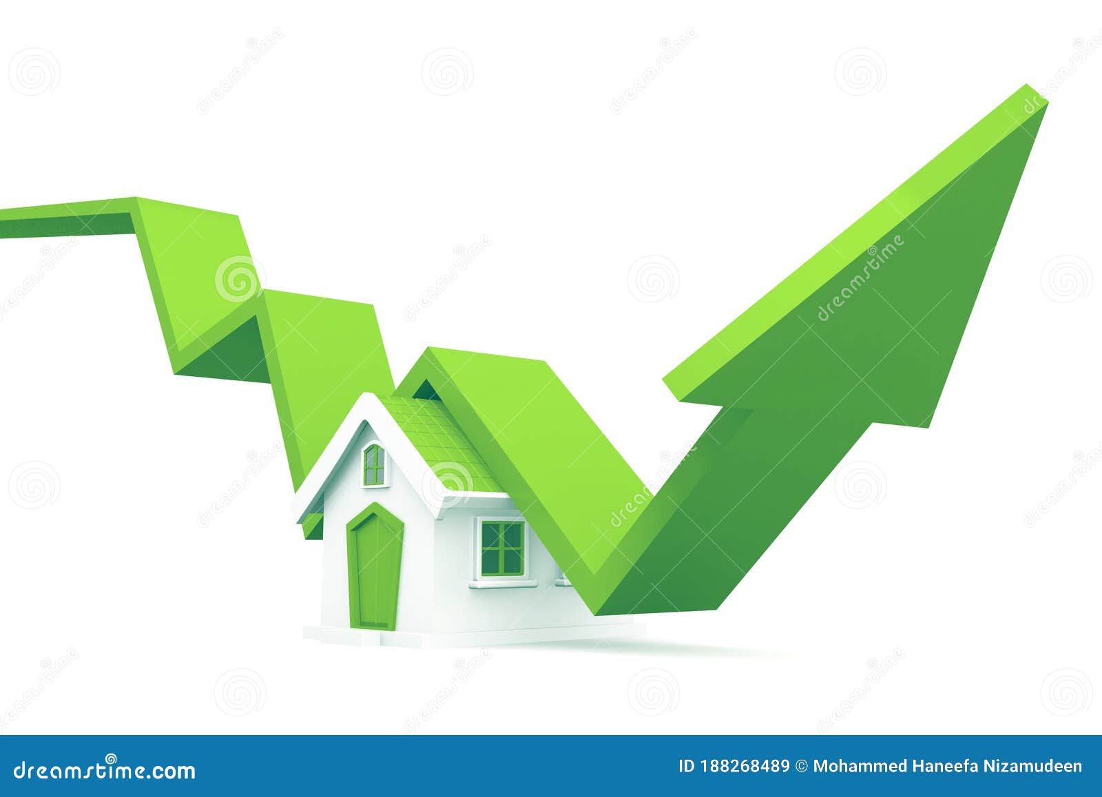 Real estate growth chart stock illustration. Illustration of idea ...