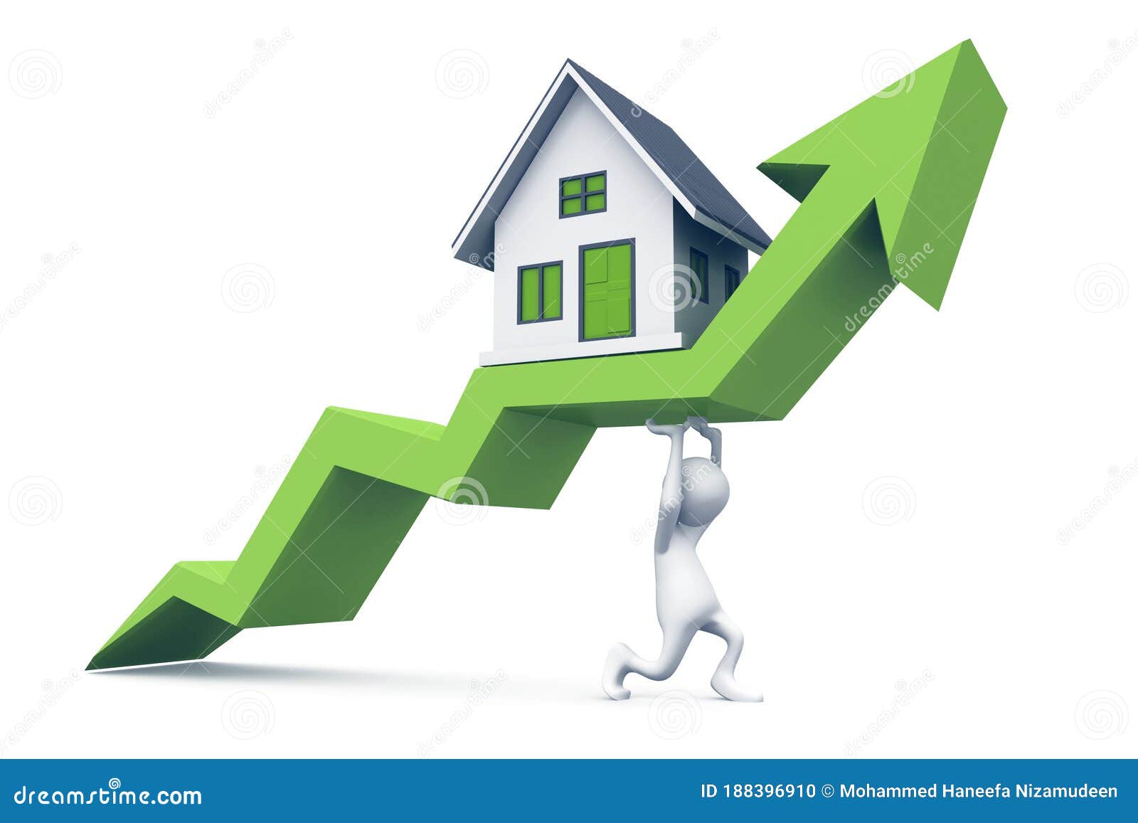 Real estate growth chart stock illustration. Illustration of finance ...