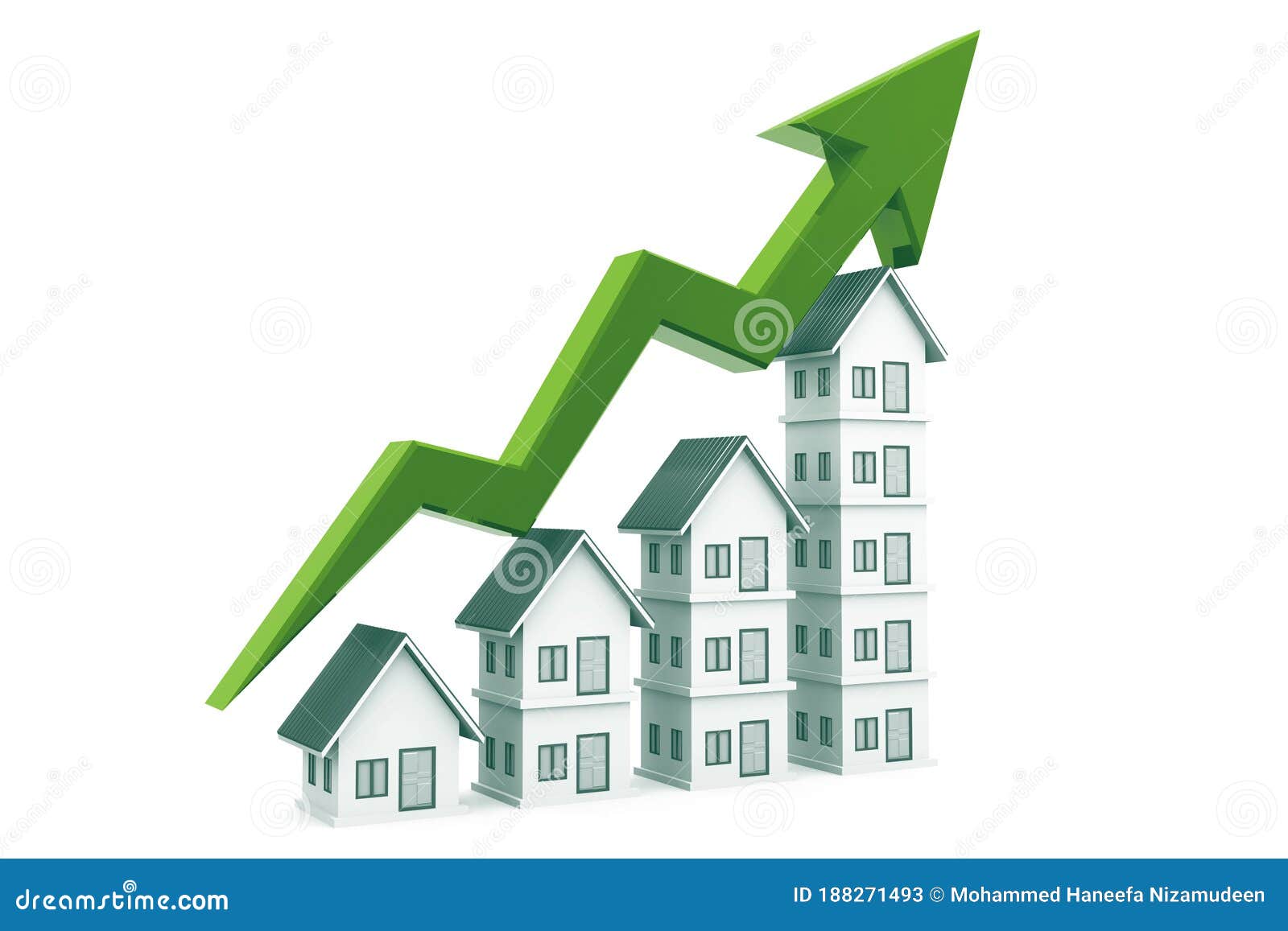 Real estate growth chart stock illustration. Illustration of growth ...
