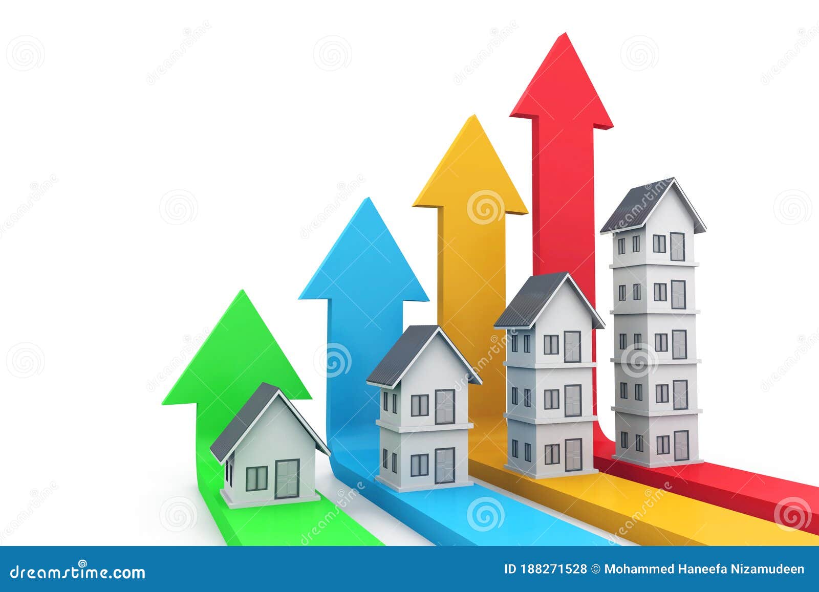 Real estate growth chart stock illustration. Illustration of growth ...