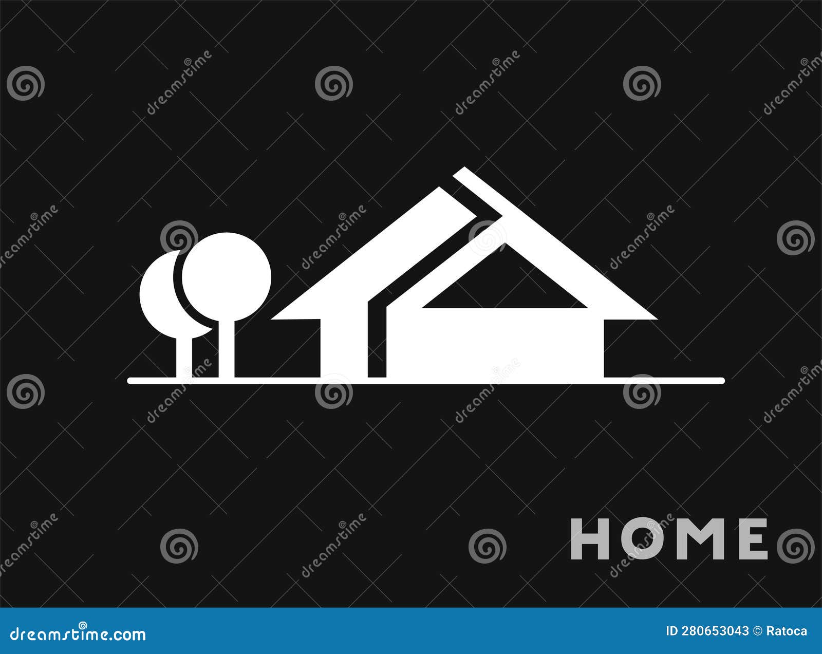 Real estate home symbol stock vector. Illustration of sign - 280653043