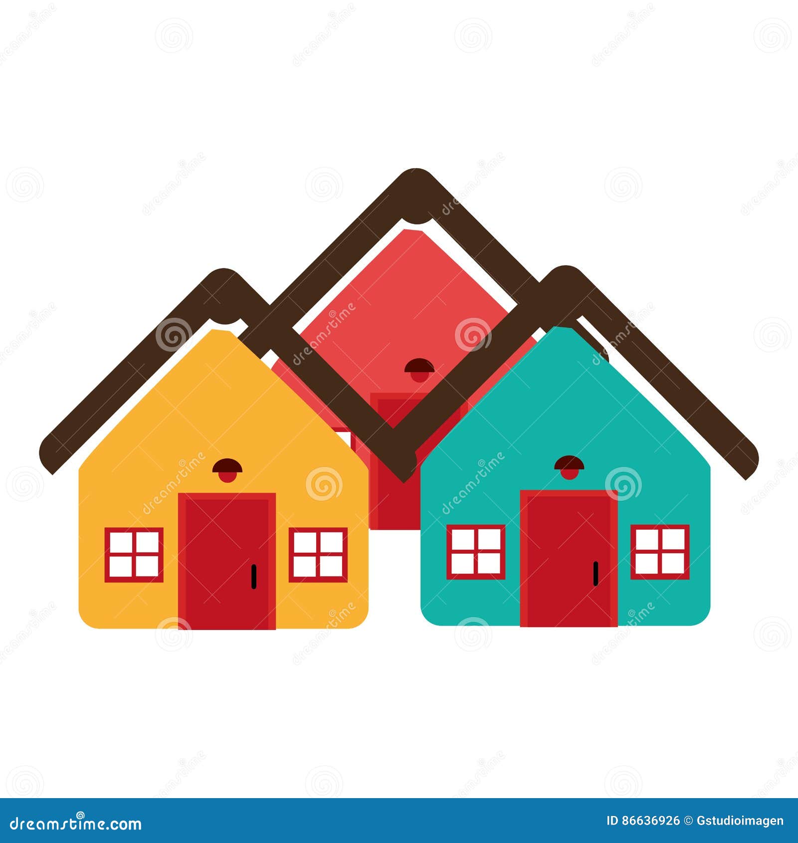 Real estate house icon stock vector. Illustration of apartment - 86636926