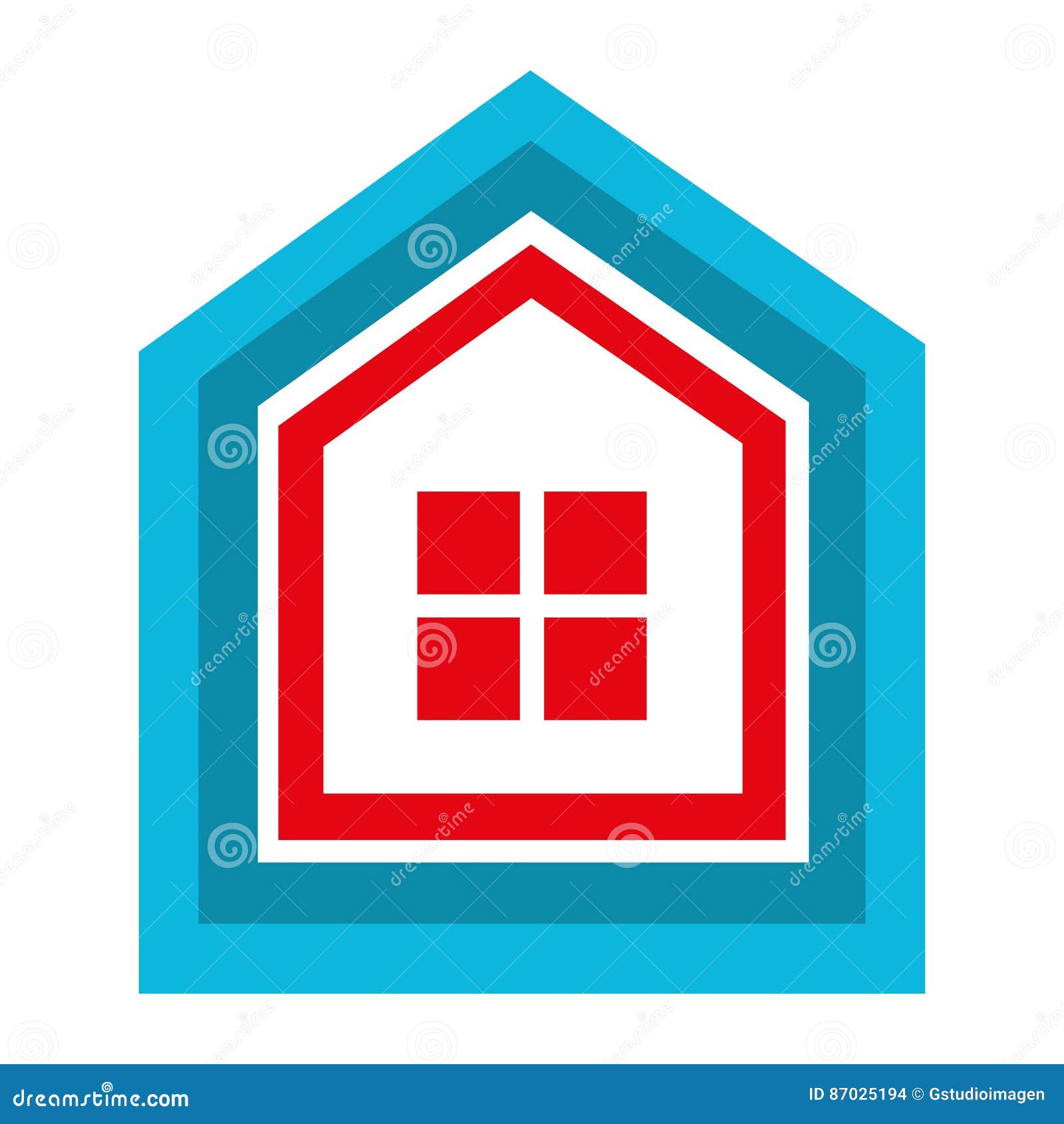 Real estate house icon stock vector. Illustration of isolated - 87025194
