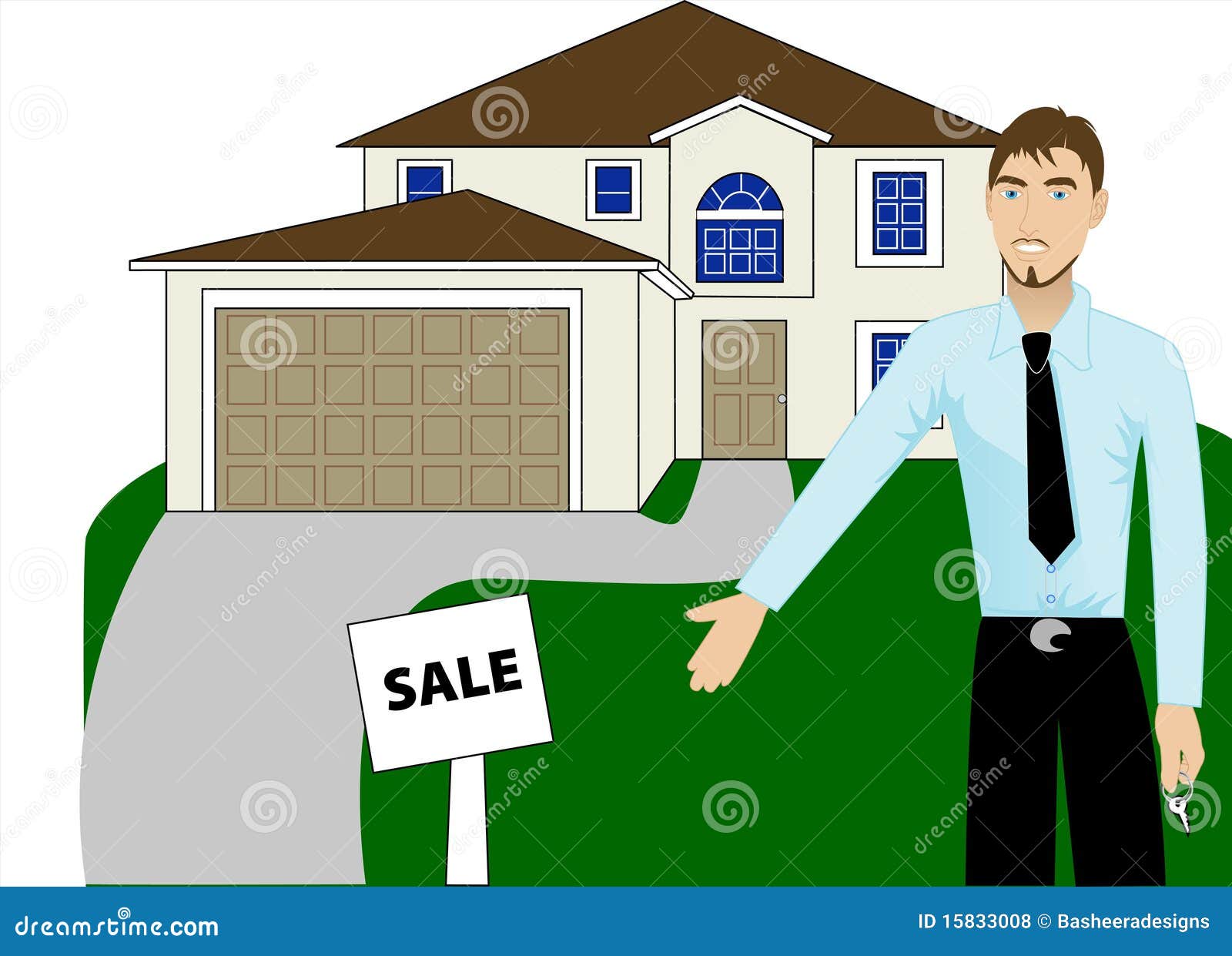 Real Estate House Man stock vector. Illustration of owner - 15833008