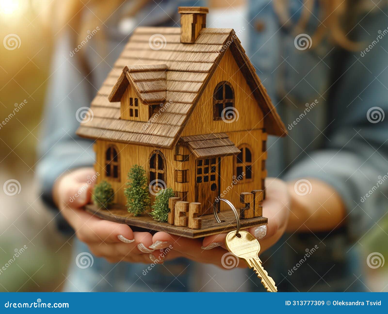 Real Estate, House Model and Keys, Hands with House and Key, Real ...