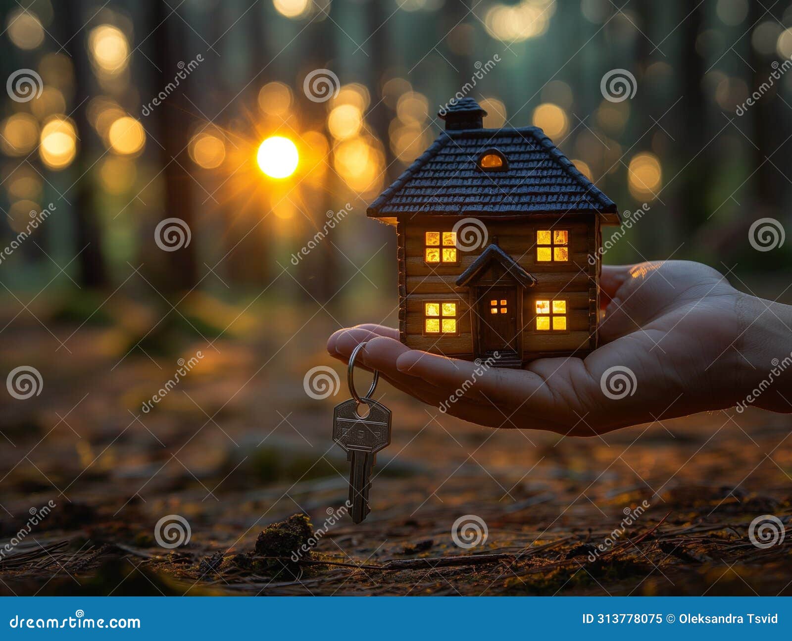 Real Estate, House Model and Keys, Hands with House and Key, Real ...