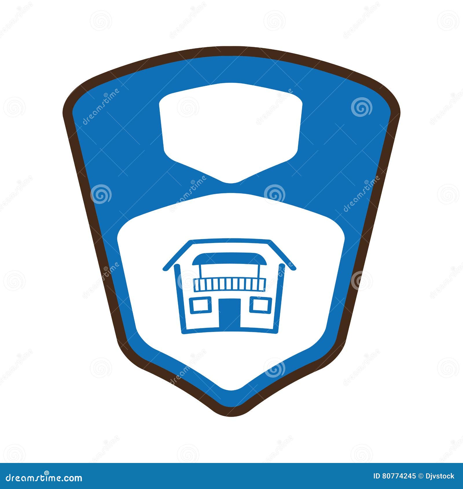 Real estate house in tag stock vector. Illustration of building - 80774245