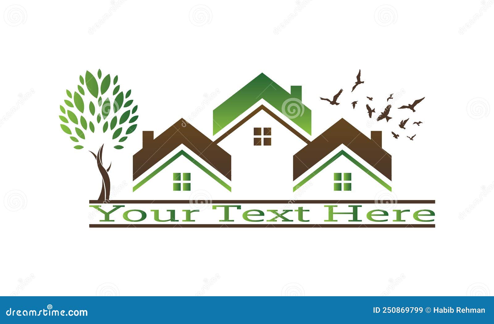 Real Estate, House with Windows and Doors Logo Vector Symbol Design ...