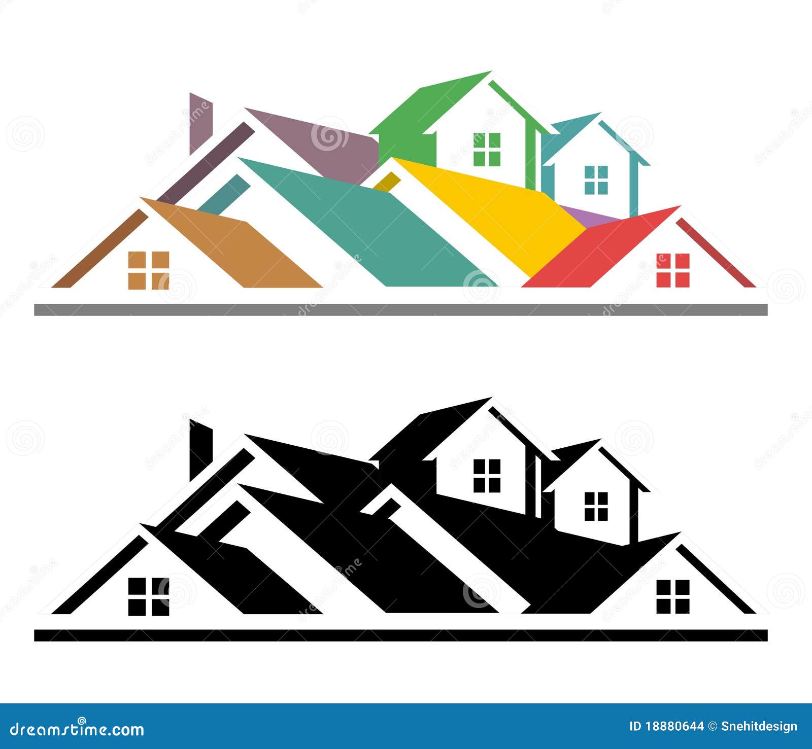 Real estate icon stock vector. Illustration of growing - 18880644