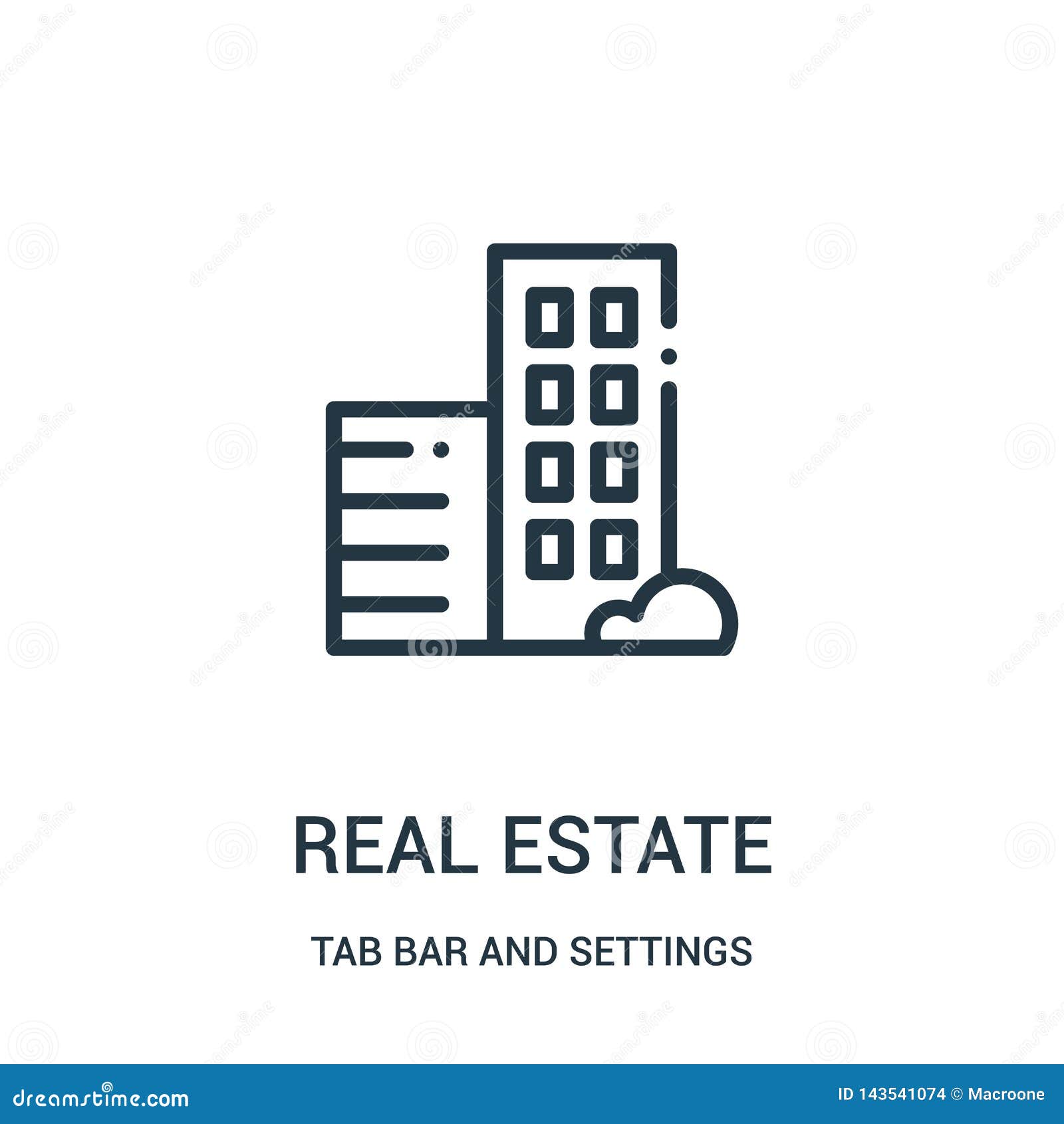 Real Estate Icon Vector from Tab Bar and Settings Collection. Thin Line ...
