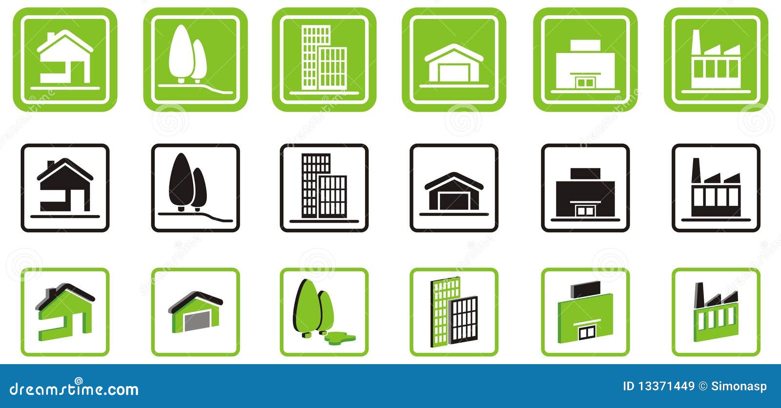 Real Estate Icons stock vector. Illustration of designs - 13371449