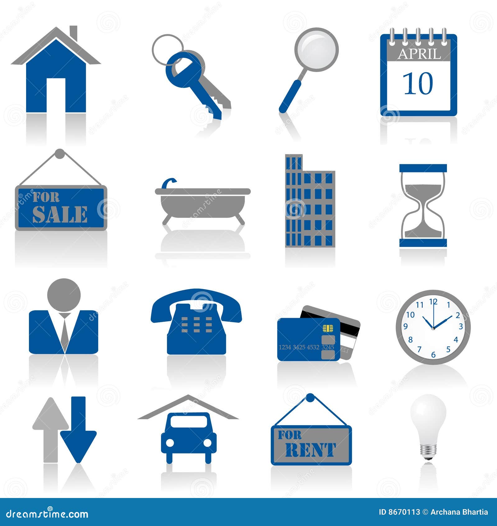 Real estate icons stock vector. Illustration of bulb, graphic - 8670113