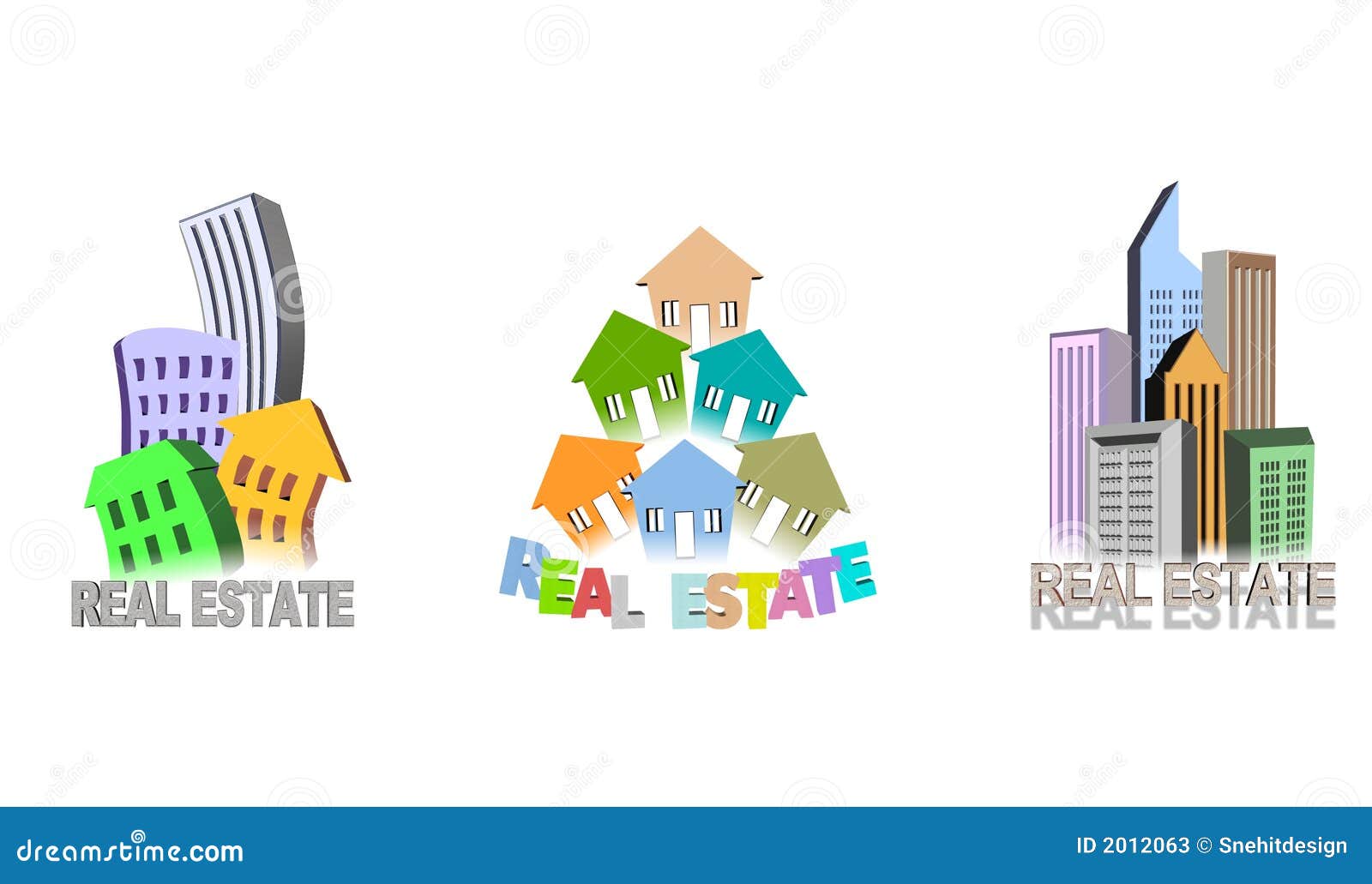 Real estate illustration stock illustration. Illustration of house ...