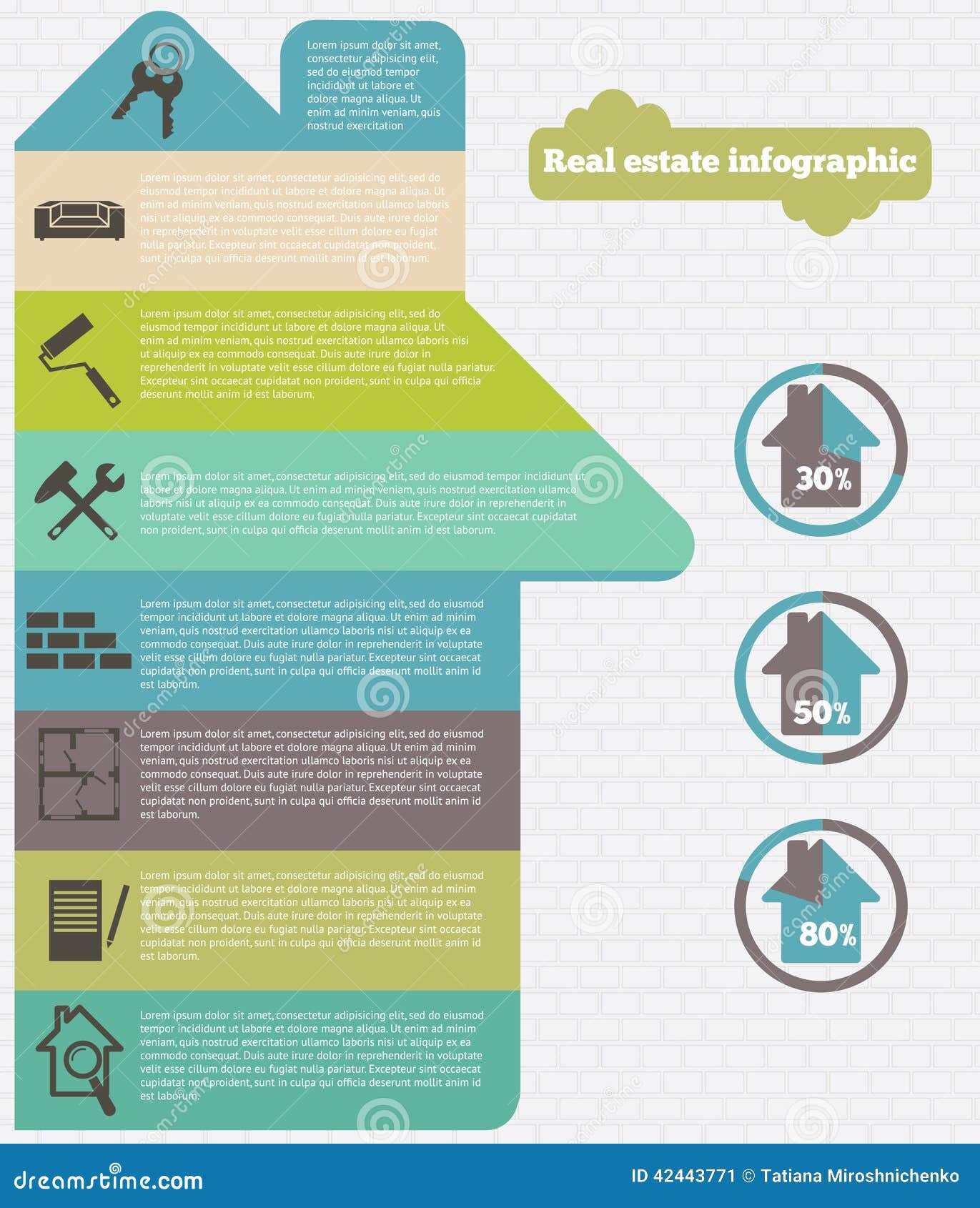 Real Estate Infographic Set Vector Illustration Stock Vector ...