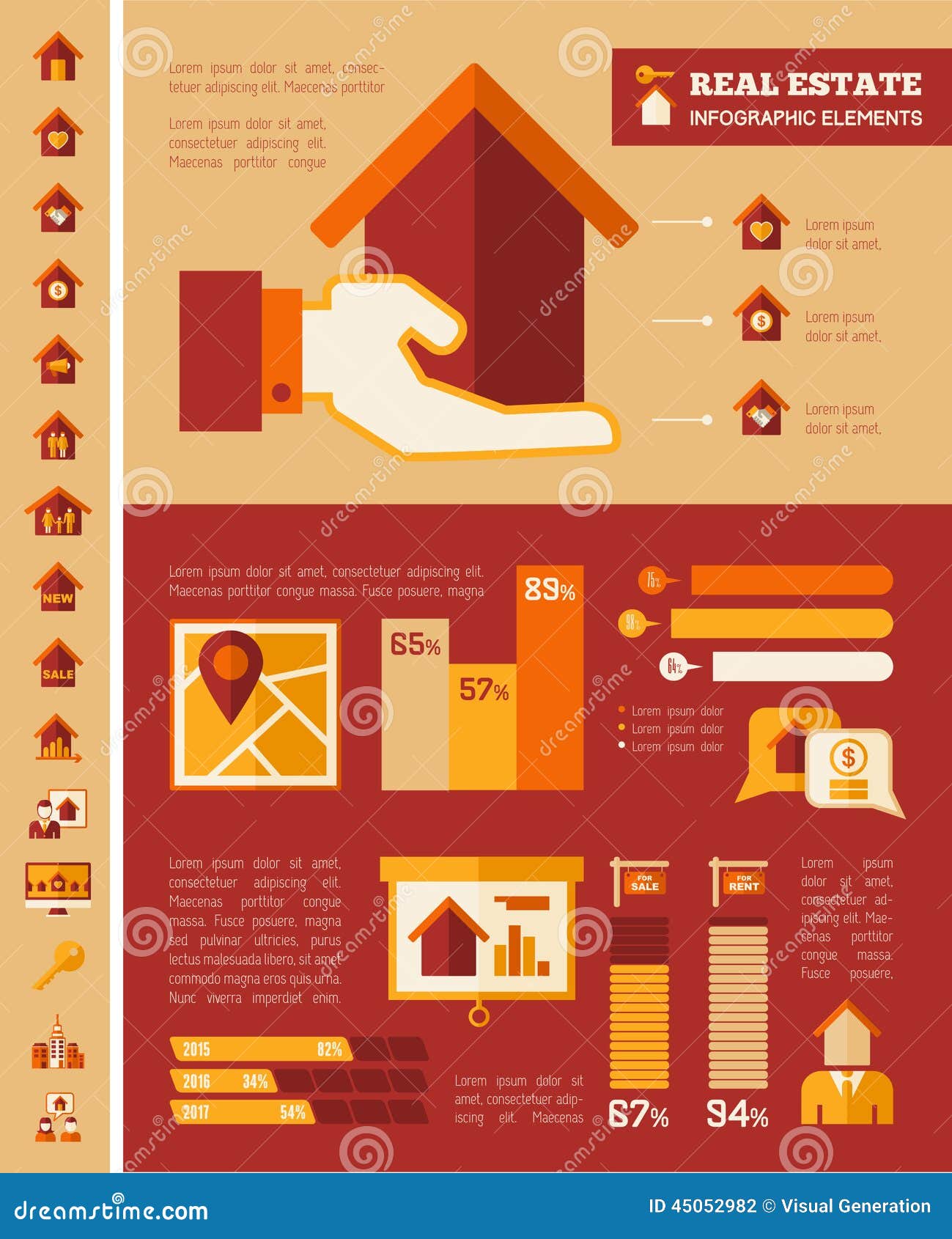 Real Estate Infographics. stock vector. Illustration of analyzing ...