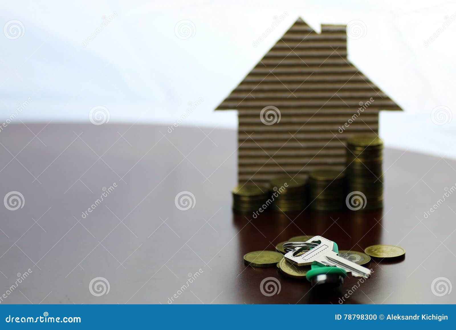 Real Estate Keys Paper House Stock Photo - Image of model, family: 78798300