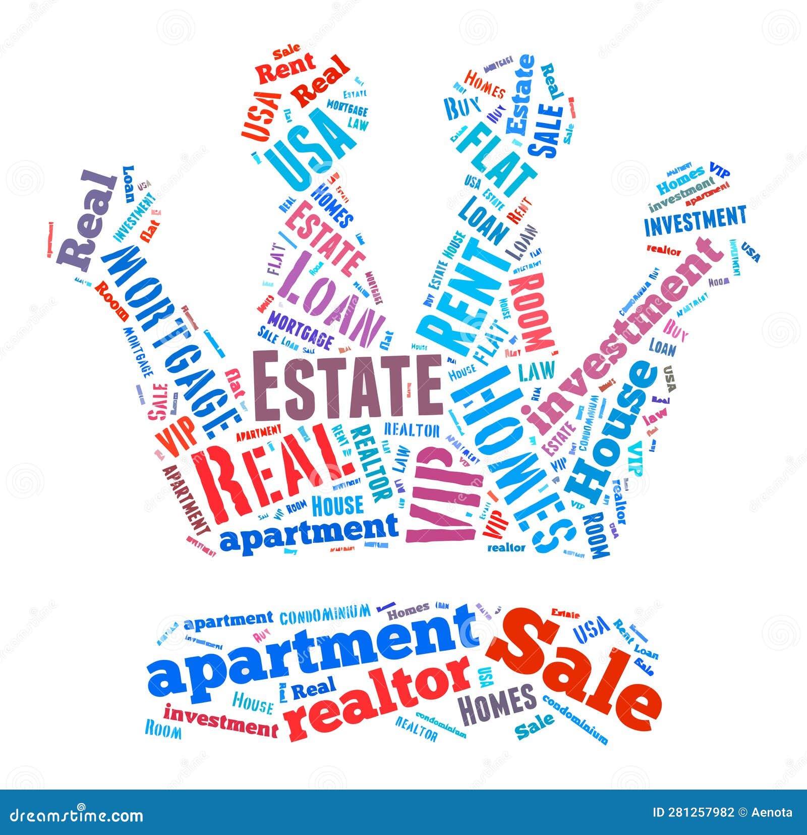 Real Estate Keywords Tag Cloud - Vector Illustration Stock Vector ...