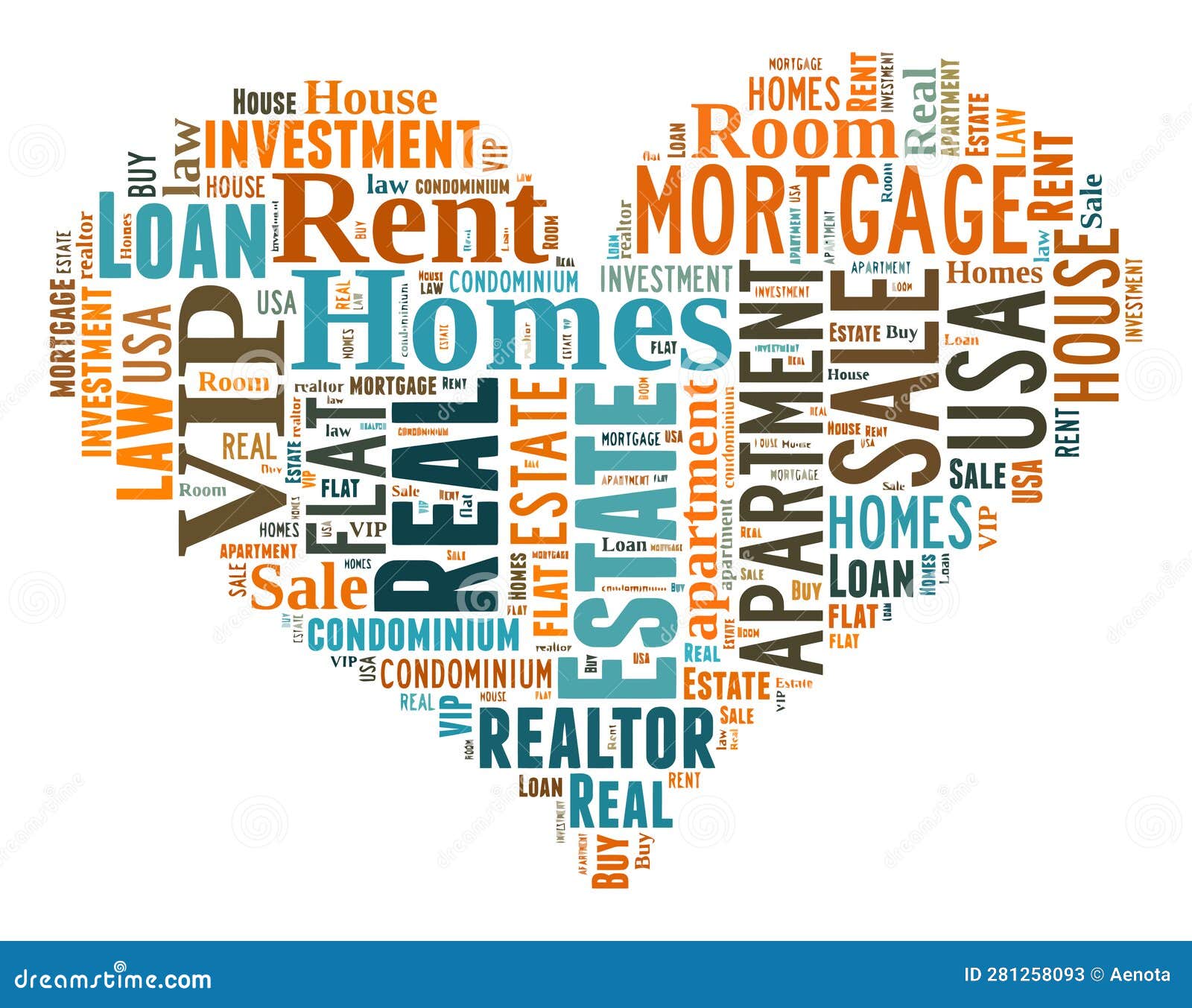 Real Estate Keywords Tag Cloud - Vector Illustration Stock Vector ...