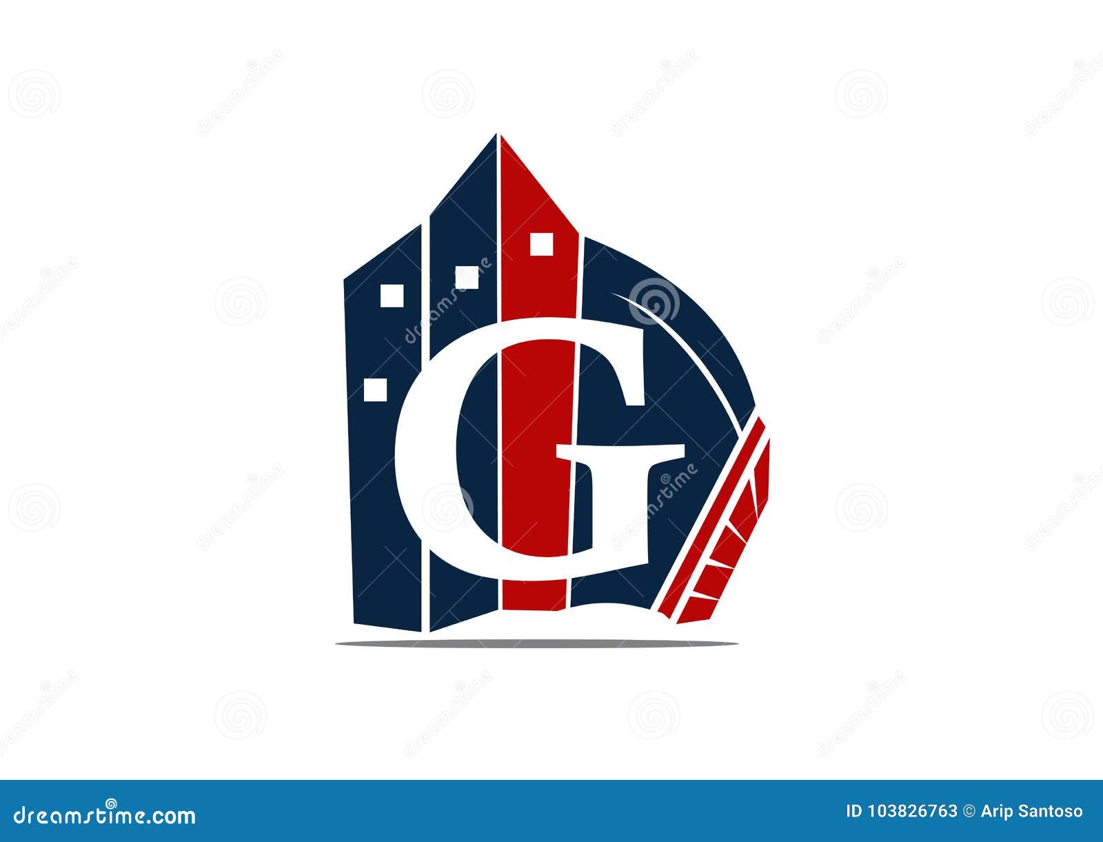 Real Estate letra G ilustración del vector. Ilustración de manera ...