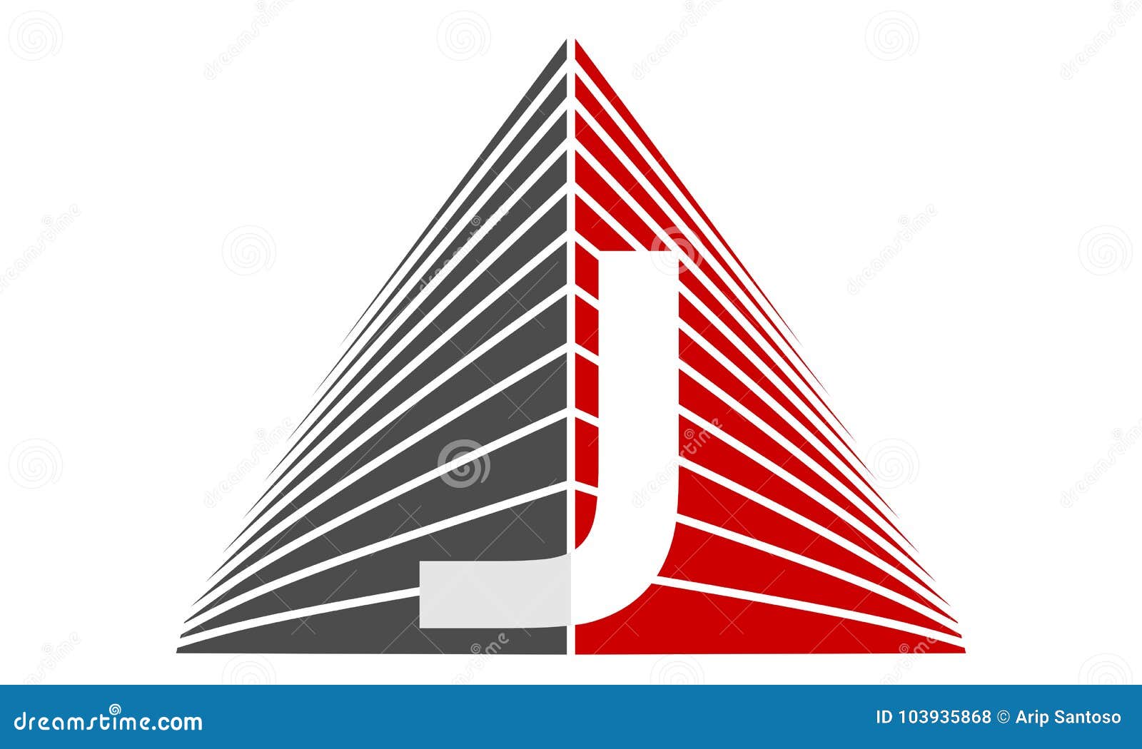 Real Estate letra J ilustración del vector. Ilustración de marca ...