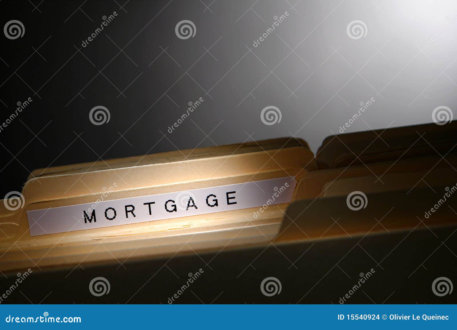 Real Estate Loan Mortgage Title on File Folder Tab Stock Photo - Image ...