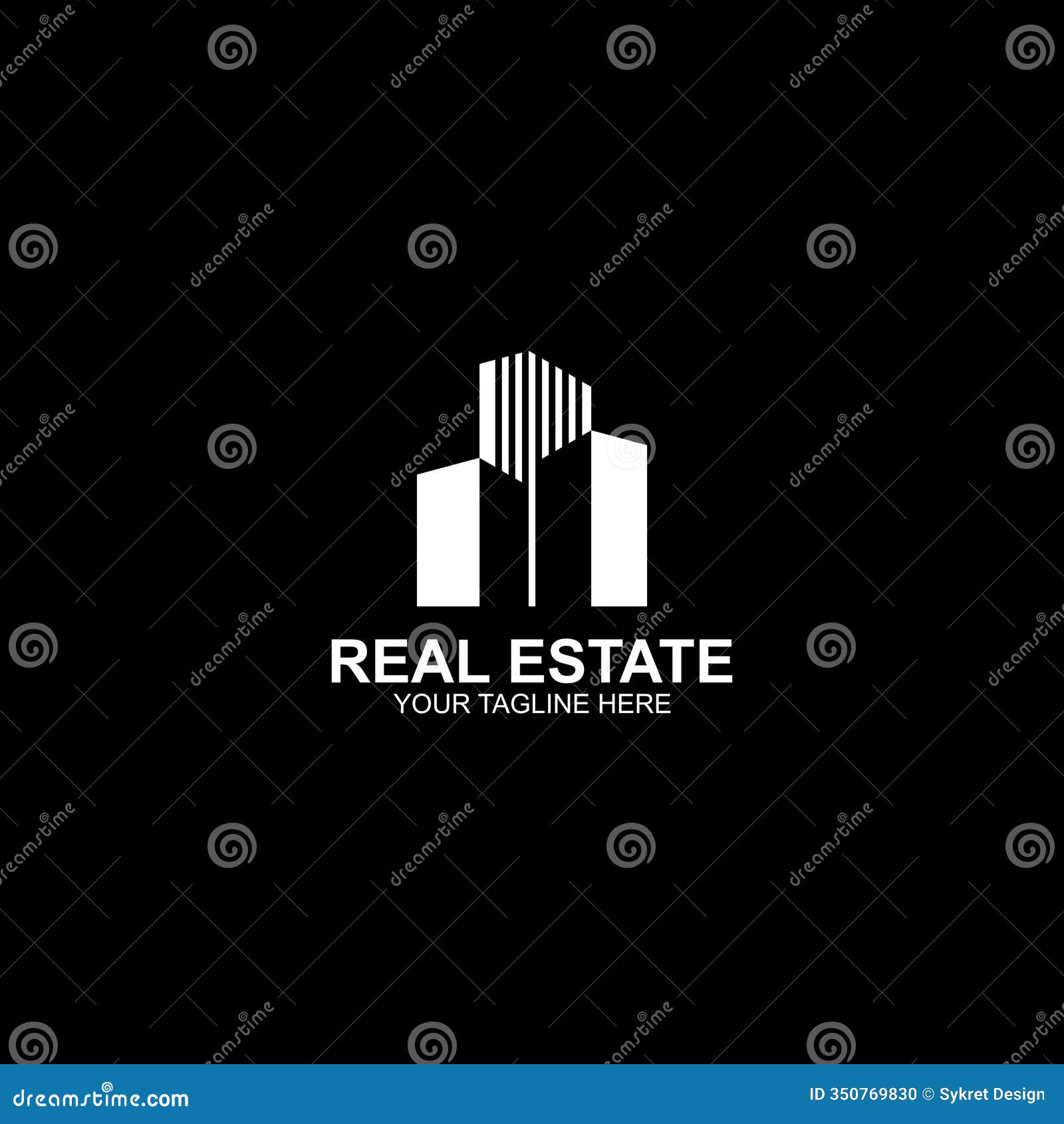 Real Estate Logo Icon with Creative Vector Illustration Stock ...
