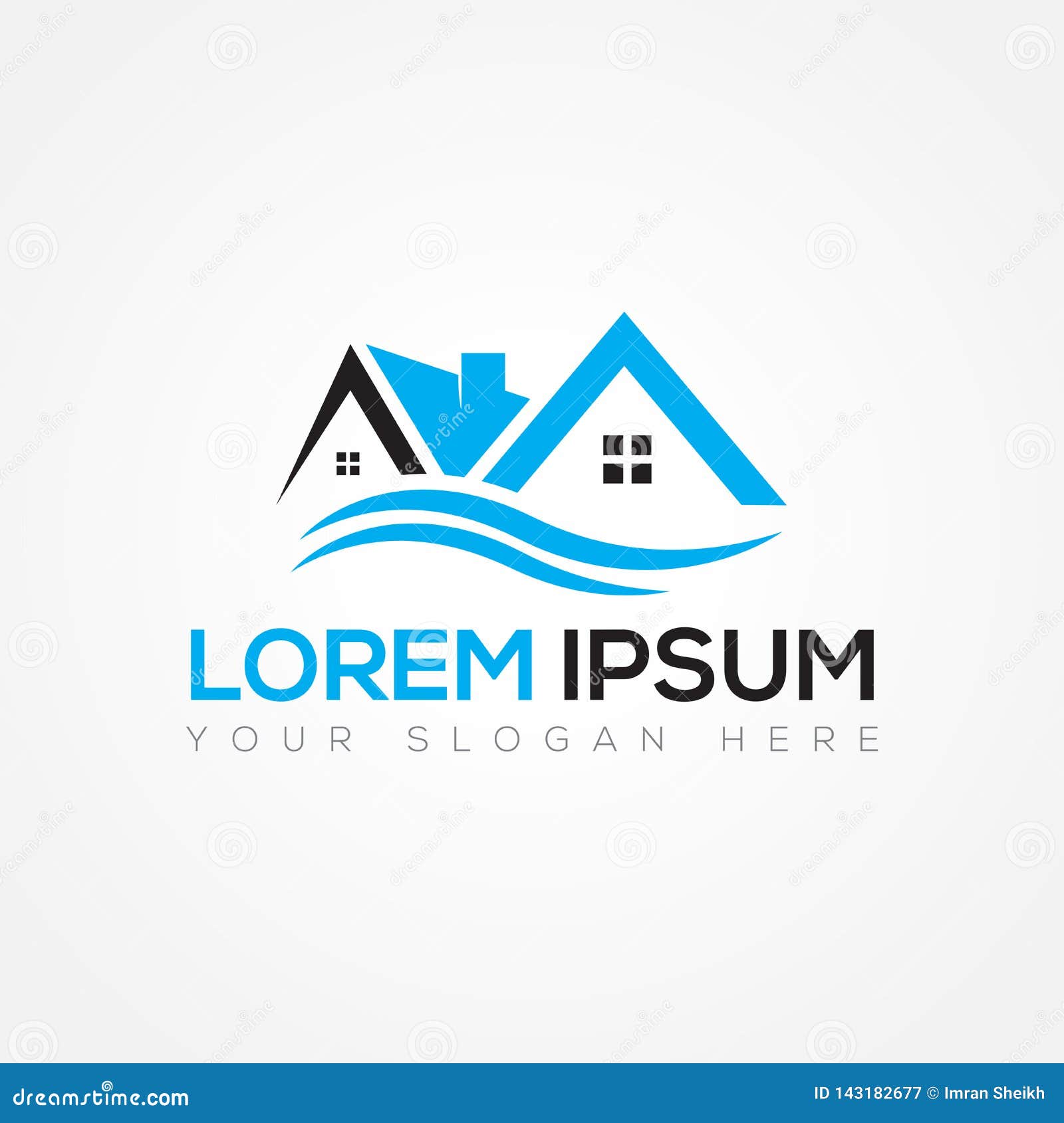 Real Estate Logo Template stock vector. Illustration of mockup - 143182677